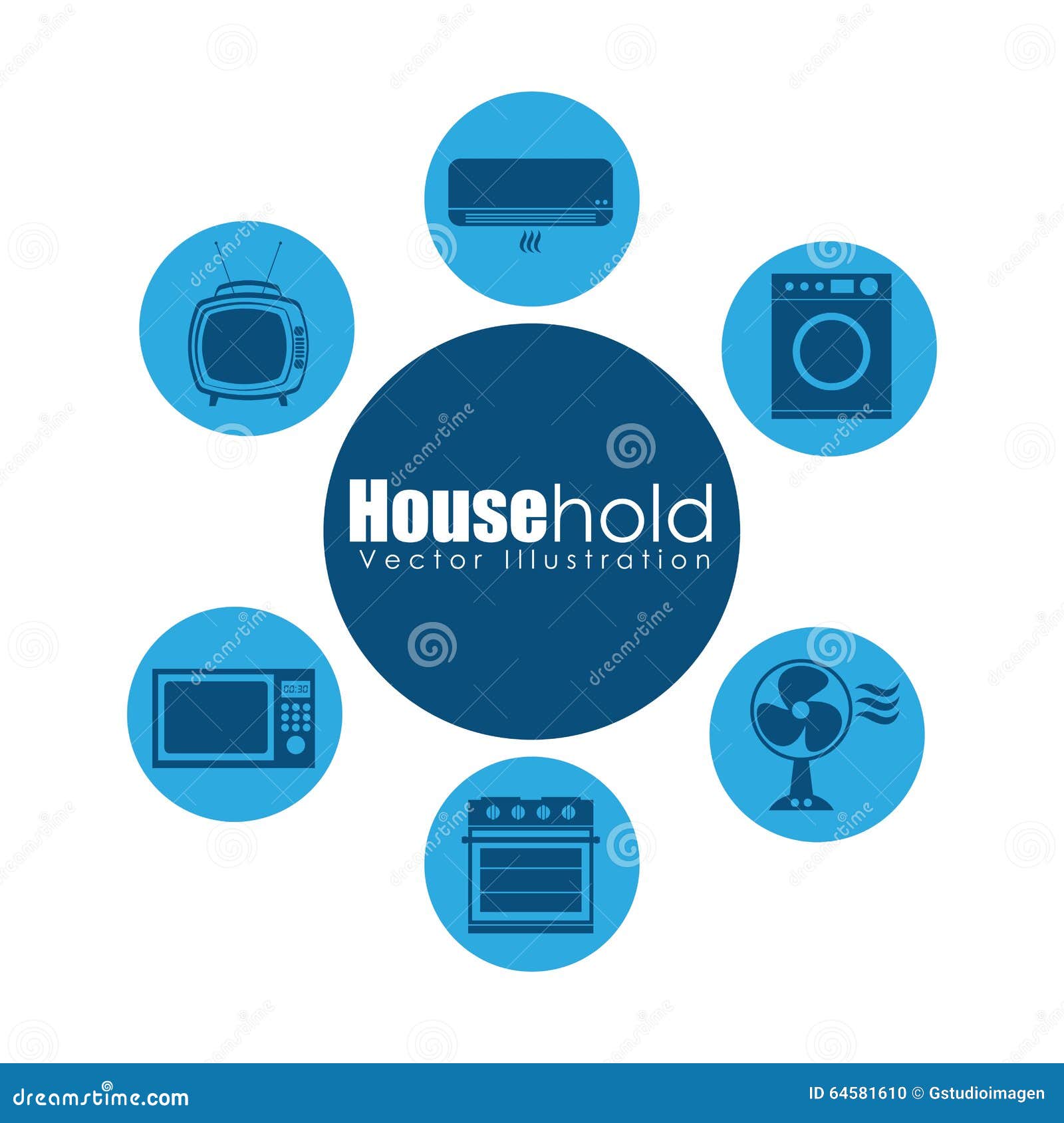 House hold design stock illustration. Illustration of company - 64581610