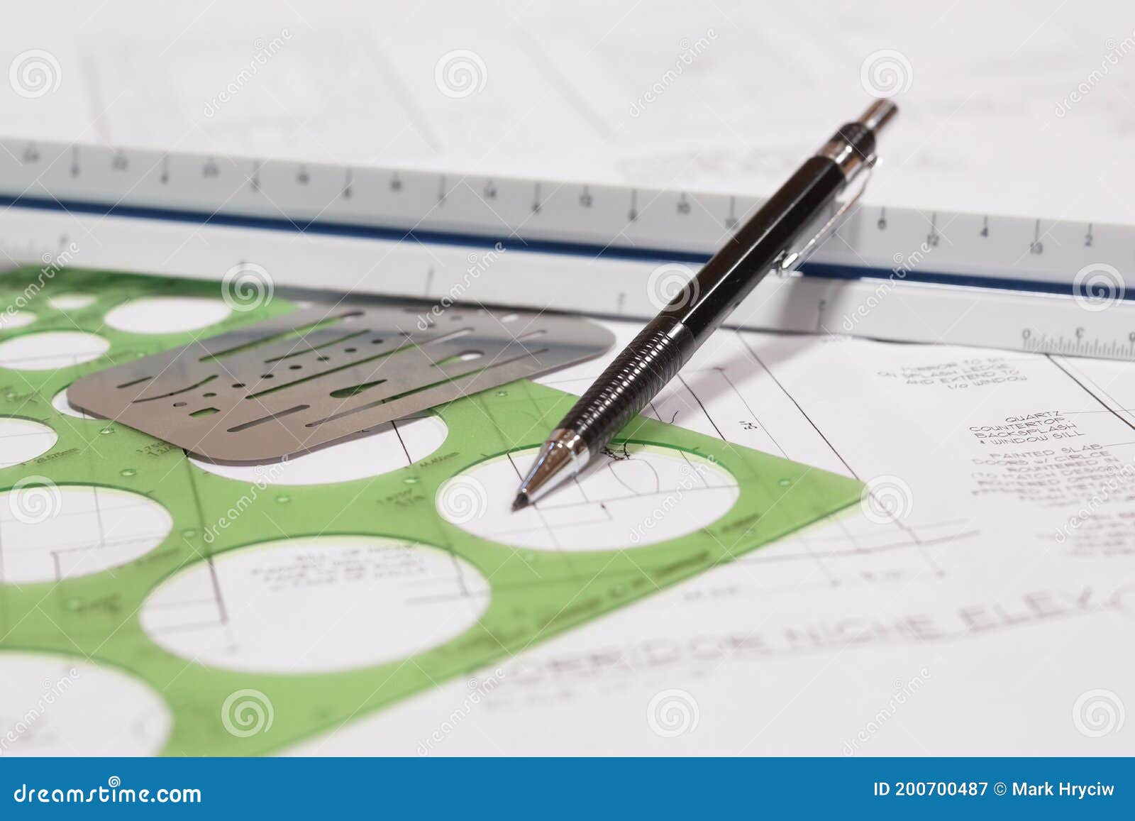 House Home Blueprints Interior Design Drafting Plans Stock Image ...