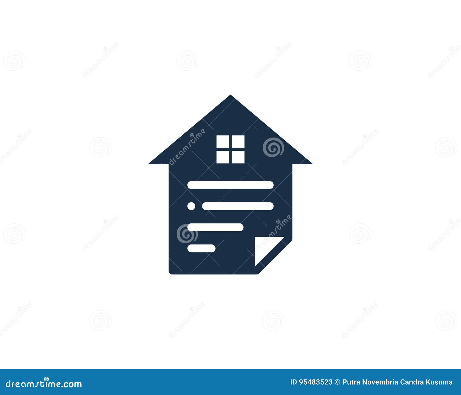 House Home Document Icon Logo Design Element Stock Vector ...