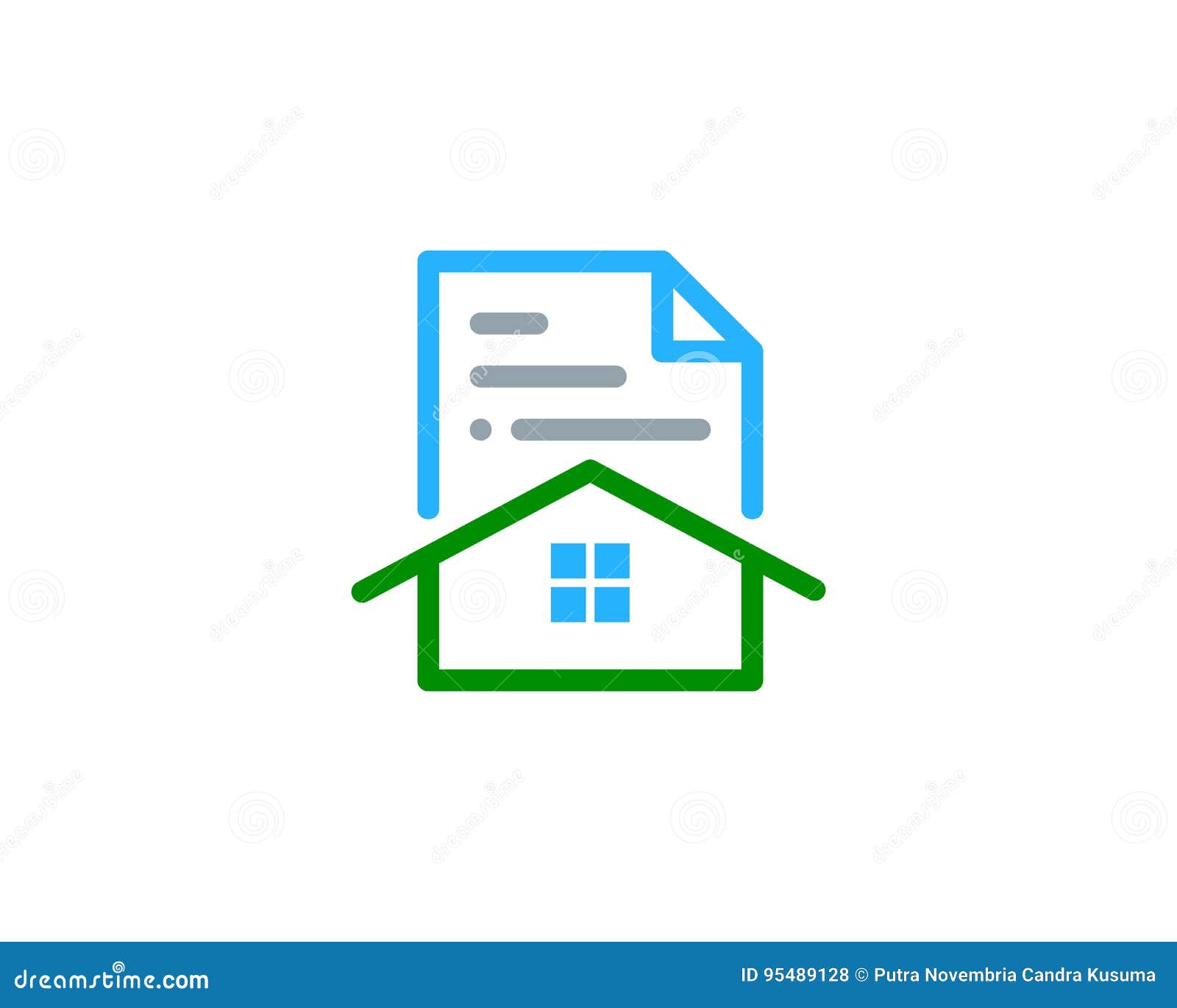 House Home Document Icon Logo Design Element Stock Vector ...