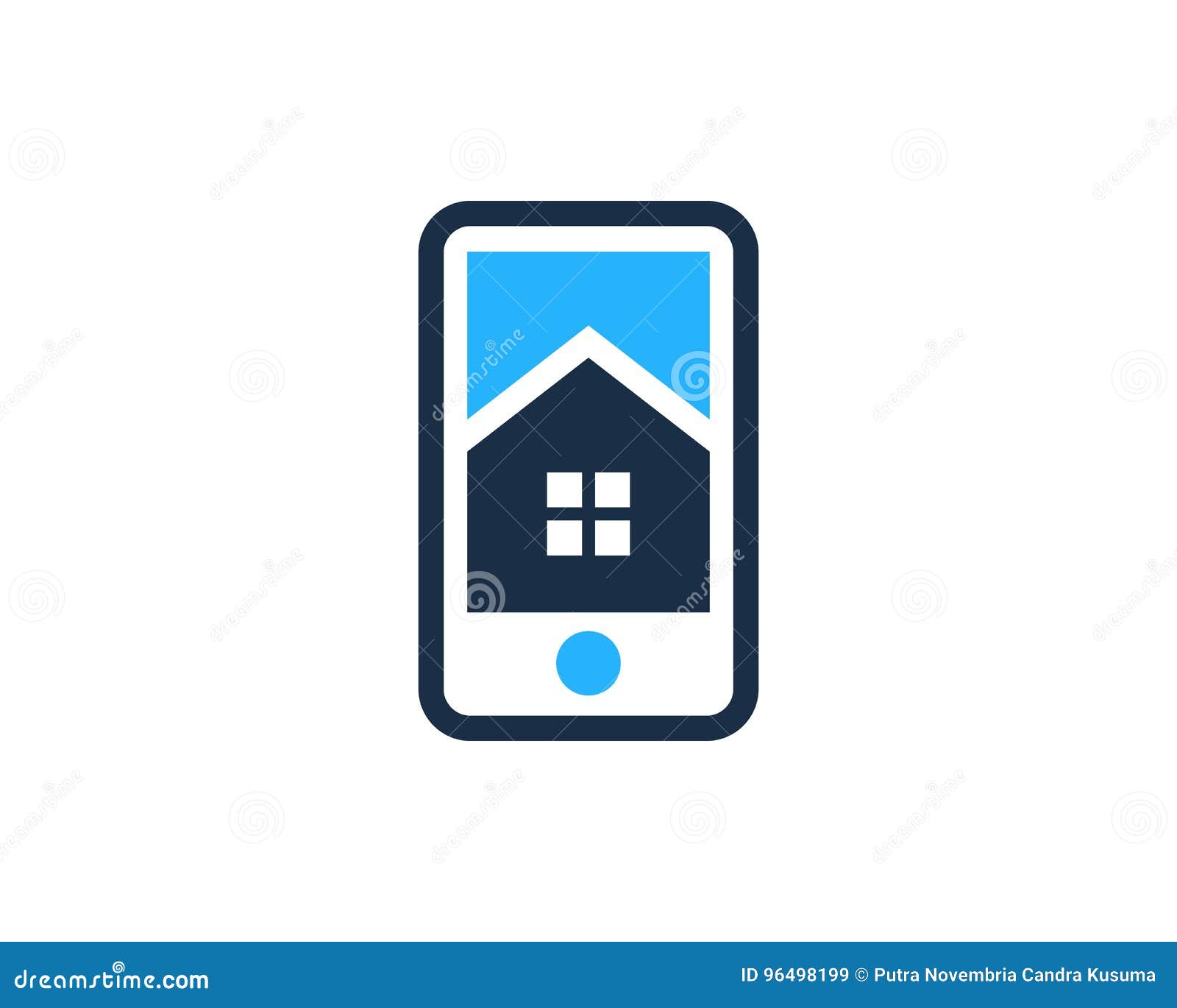 House Home Mobile Phone Icon Logo Design Element Stock Vector ...