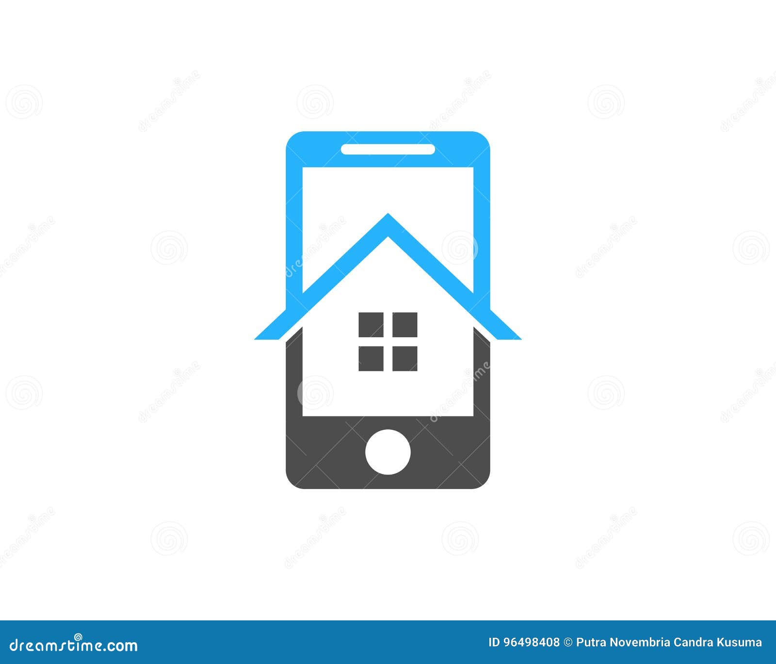 House Home Mobile Phone Icon Logo Design Element Stock Vector ...