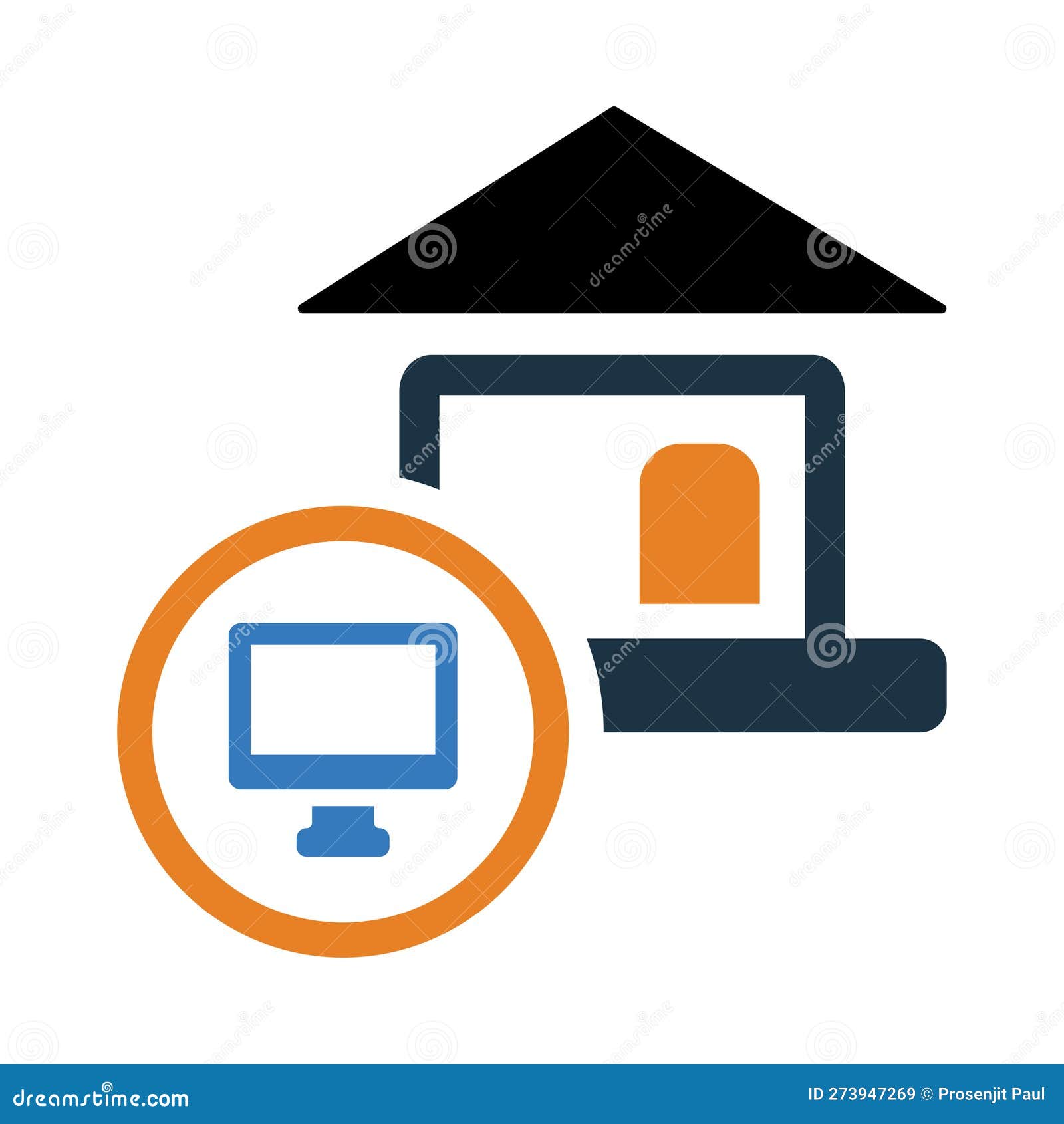 House, Home, Monitor, Computer, Digital Home Technology Icon Stock ...
