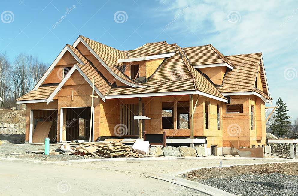 House Home New Construction Stock Image - Image of exterior, residence ...