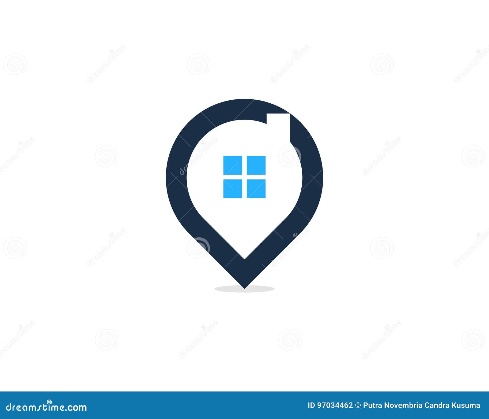 House Home Pin Point Icon Logo Design Element Stock Vector ...