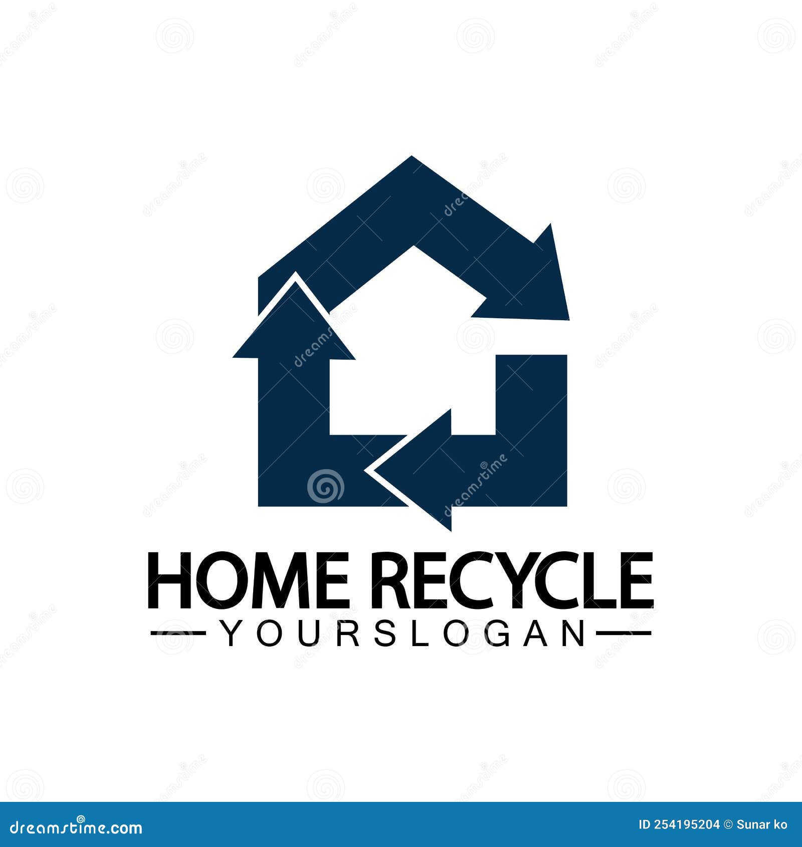 House Home Recycle Logo Icon Vector Illustration Design Stock Vector ...
