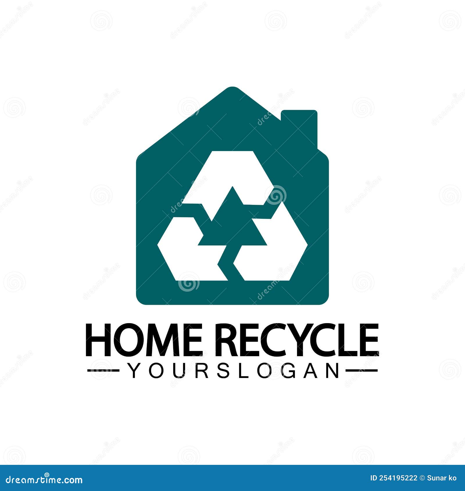 House Home Recycle Logo Icon Vector Illustration Design Stock Vector ...