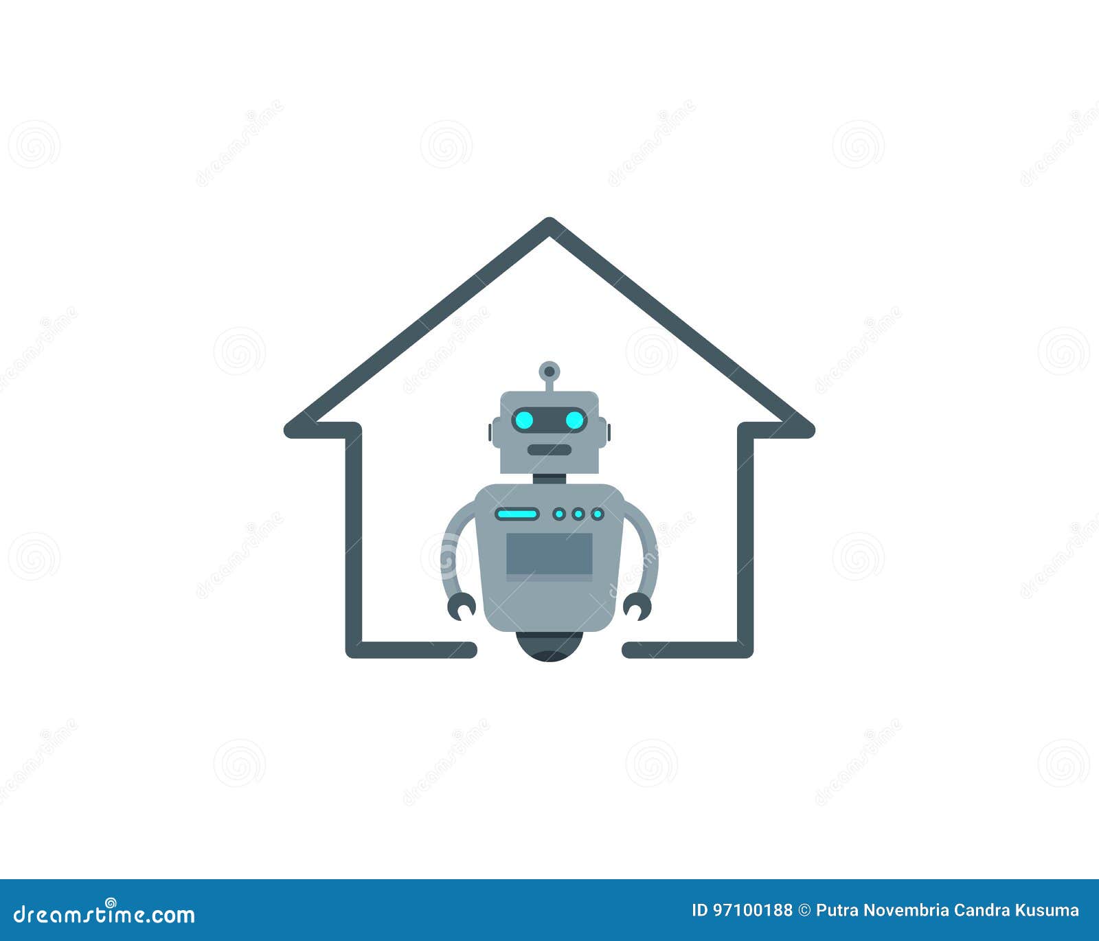 House Home Robot Icon Logo Design Stock Vector - Illustration of cyborg ...