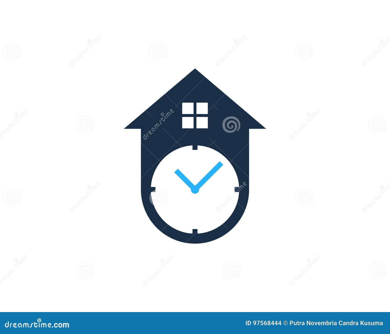 House Home Time Icon Logo Design Element Stock Vector - Illustration of ...