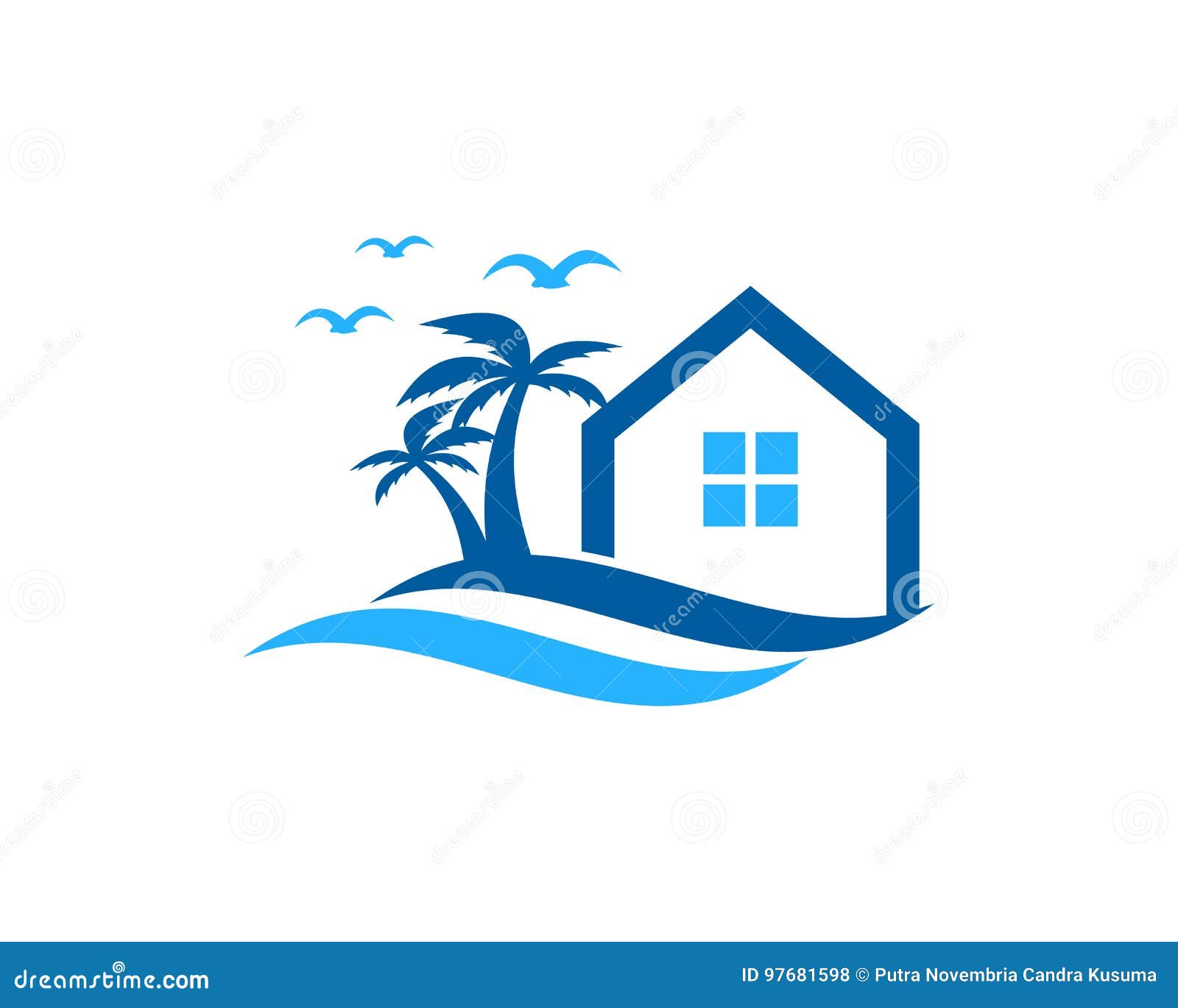 House Home Wave Icon Logo Design Element Stock Vector - Illustration of ...