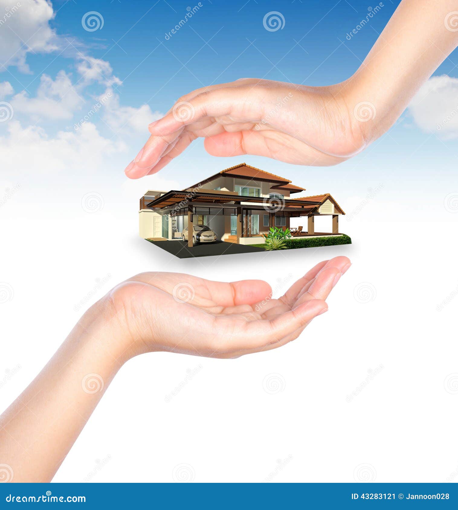 House in human hand stock image. Image of building, empty - 43283121
