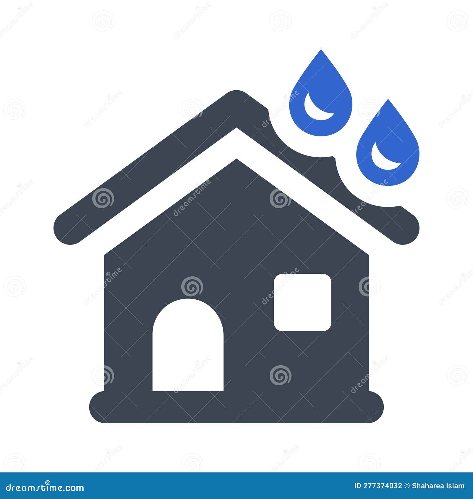 House humidity icon stock vector. Illustration of estate - 277374032