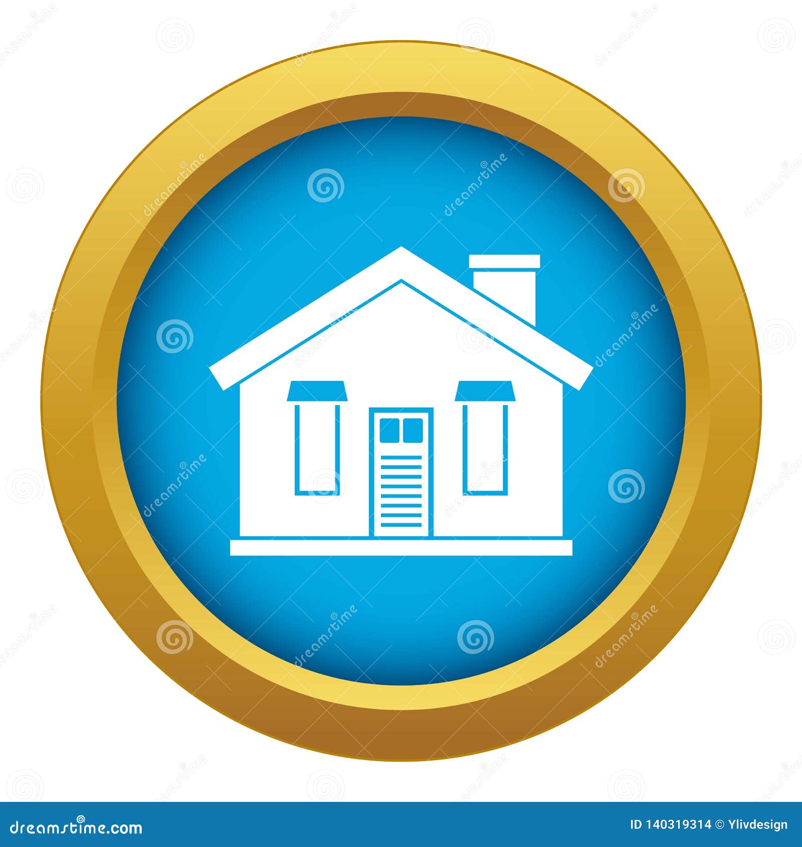 House Icon Blue Vector Isolated Stock Vector - Illustration of house ...