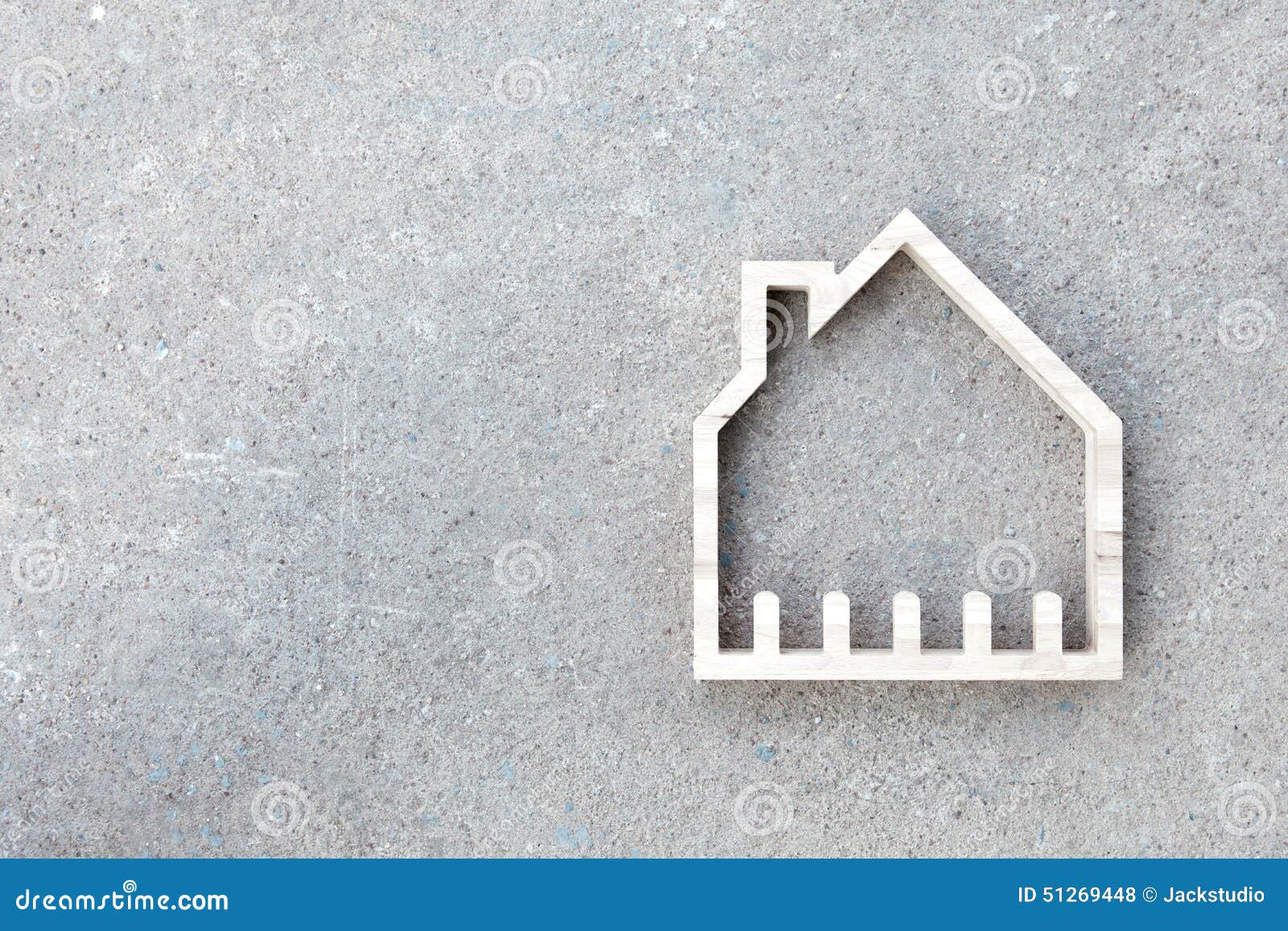 House Icon on Concrete Background, Home Construction Stock Photo ...