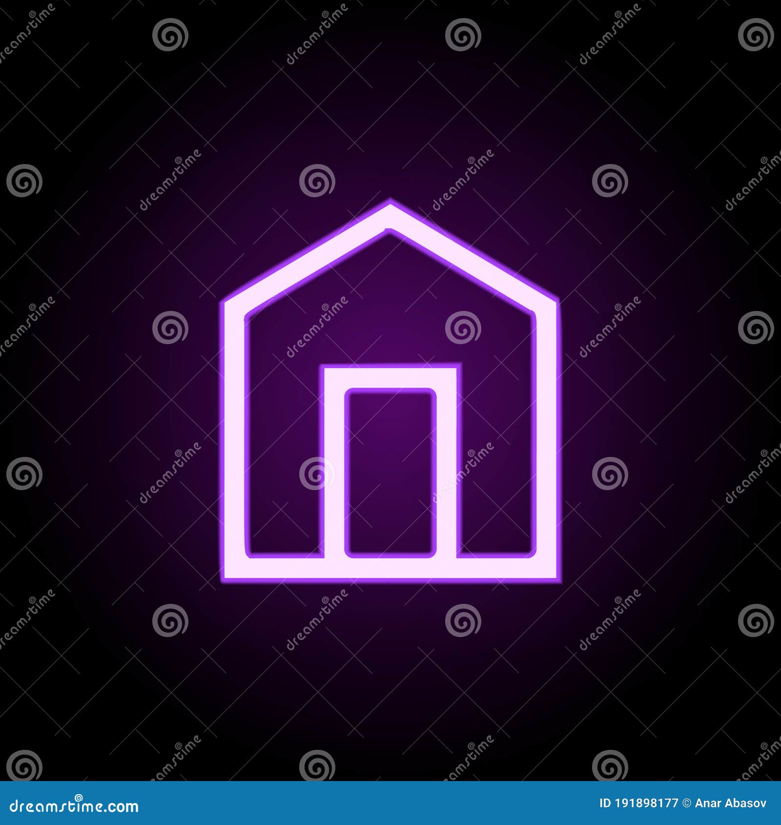 House Icon. Elements of Web in Neon Style Icons Stock Illustration ...