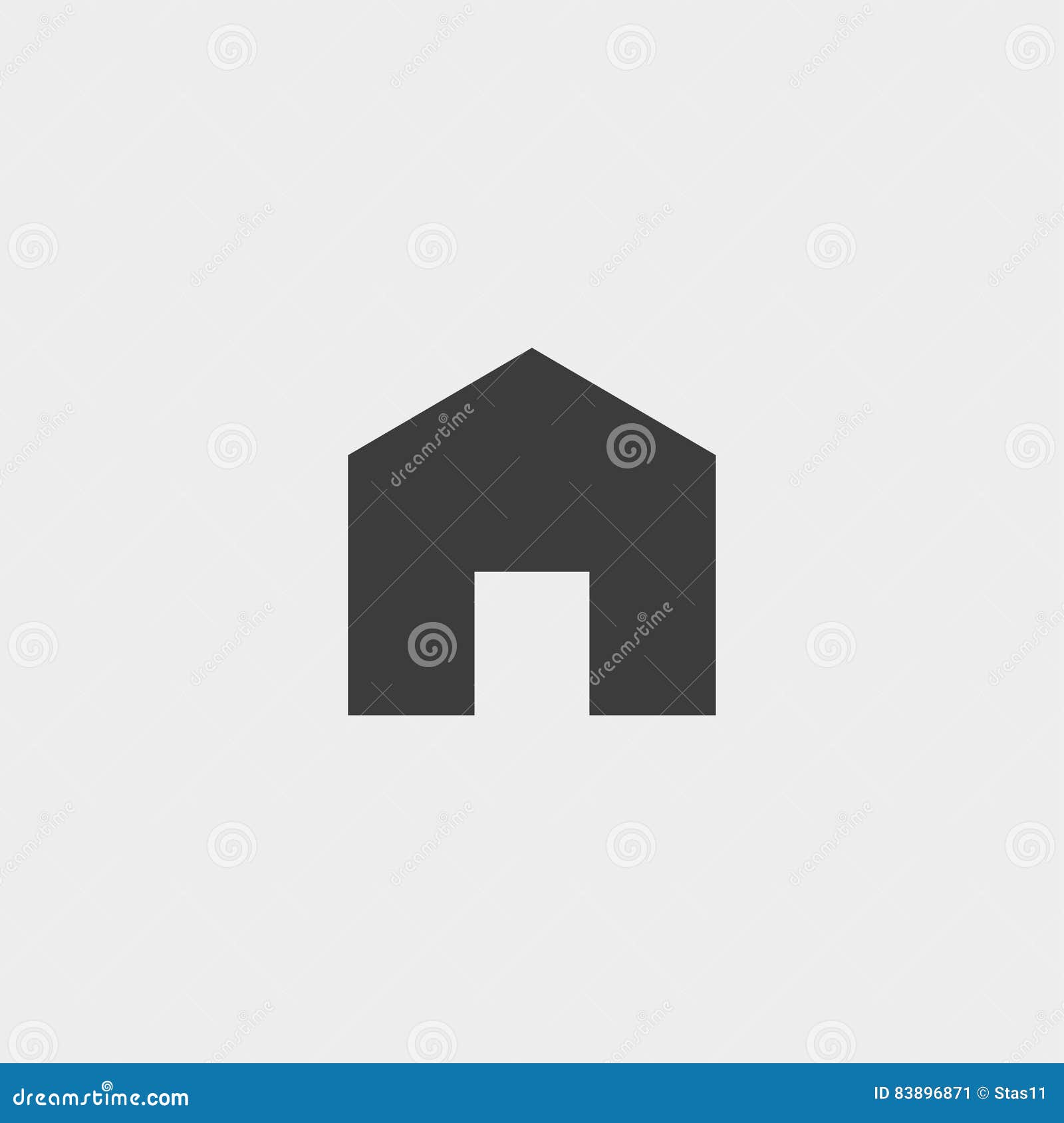 House Icon in a Flat Design in Black Color. Vector Illustration Eps10 ...