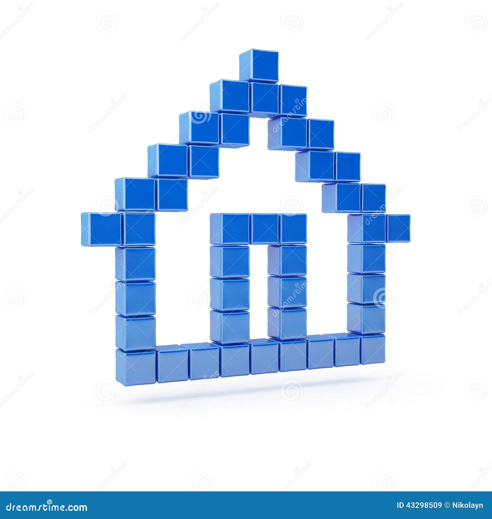 House icon stock illustration. Illustration of pixelated - 43298509