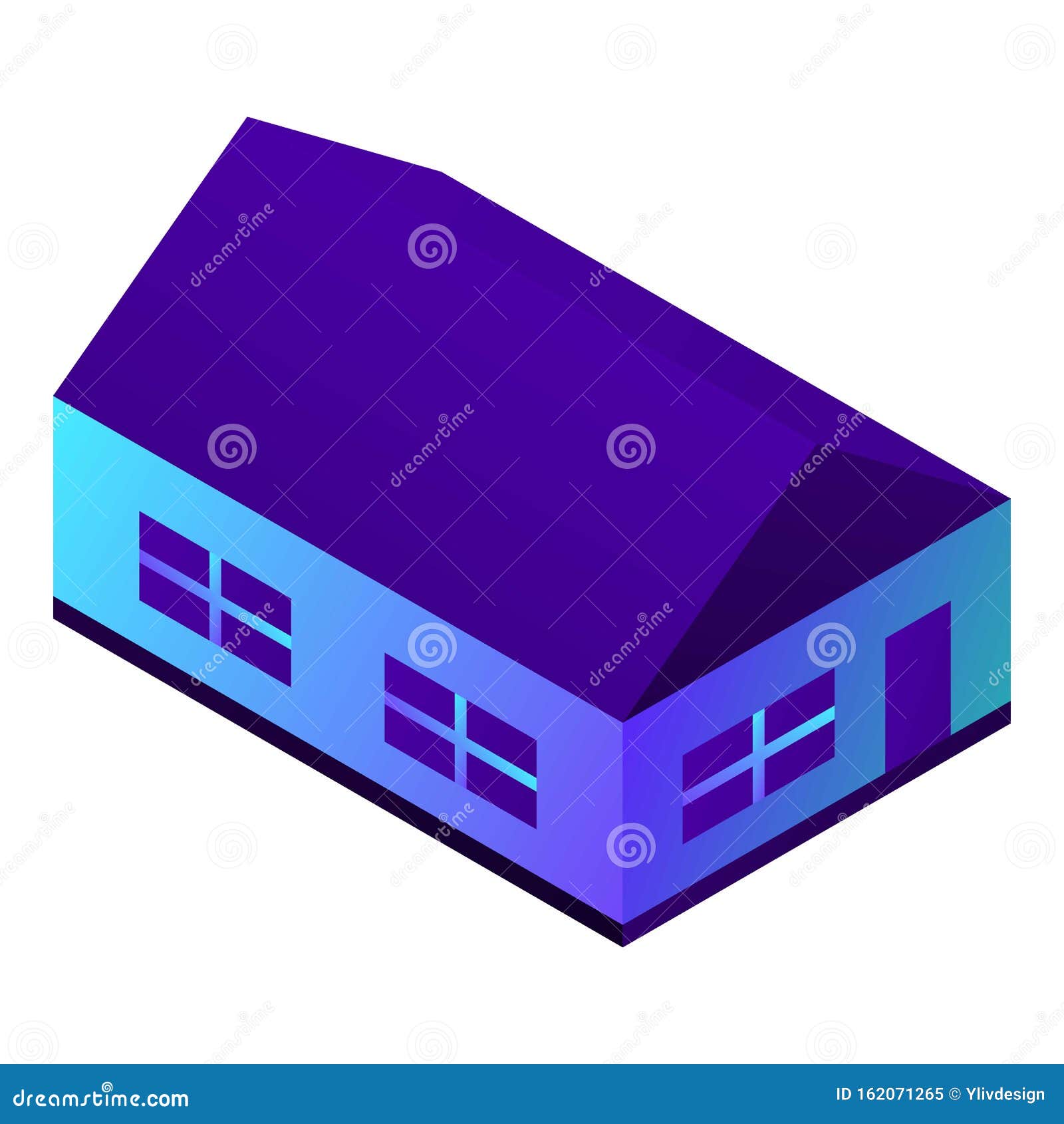 House Icon, Isometric Style Stock Vector - Illustration of office ...