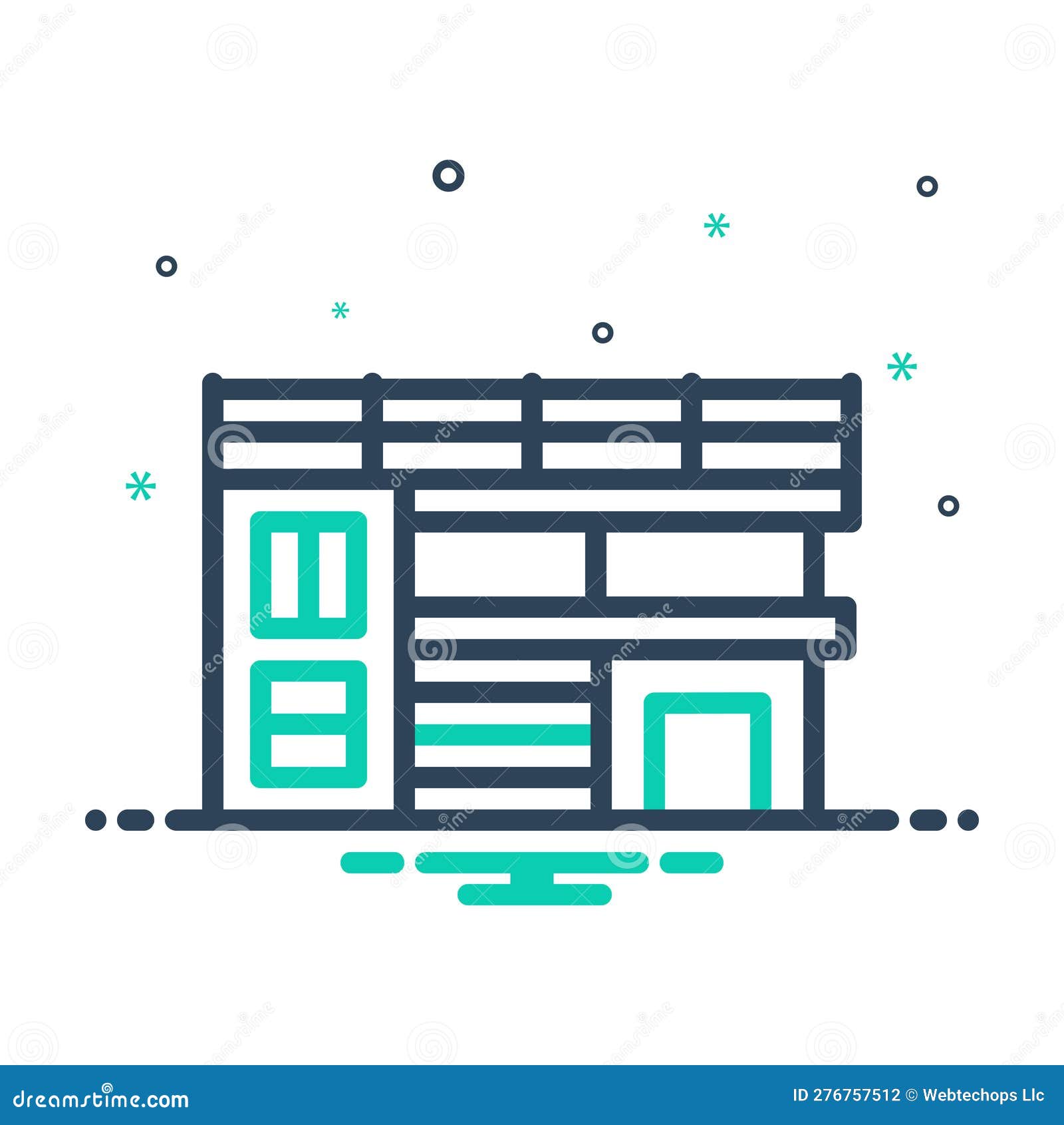 Mix Icon for House, Premises and Building Stock Illustration ...