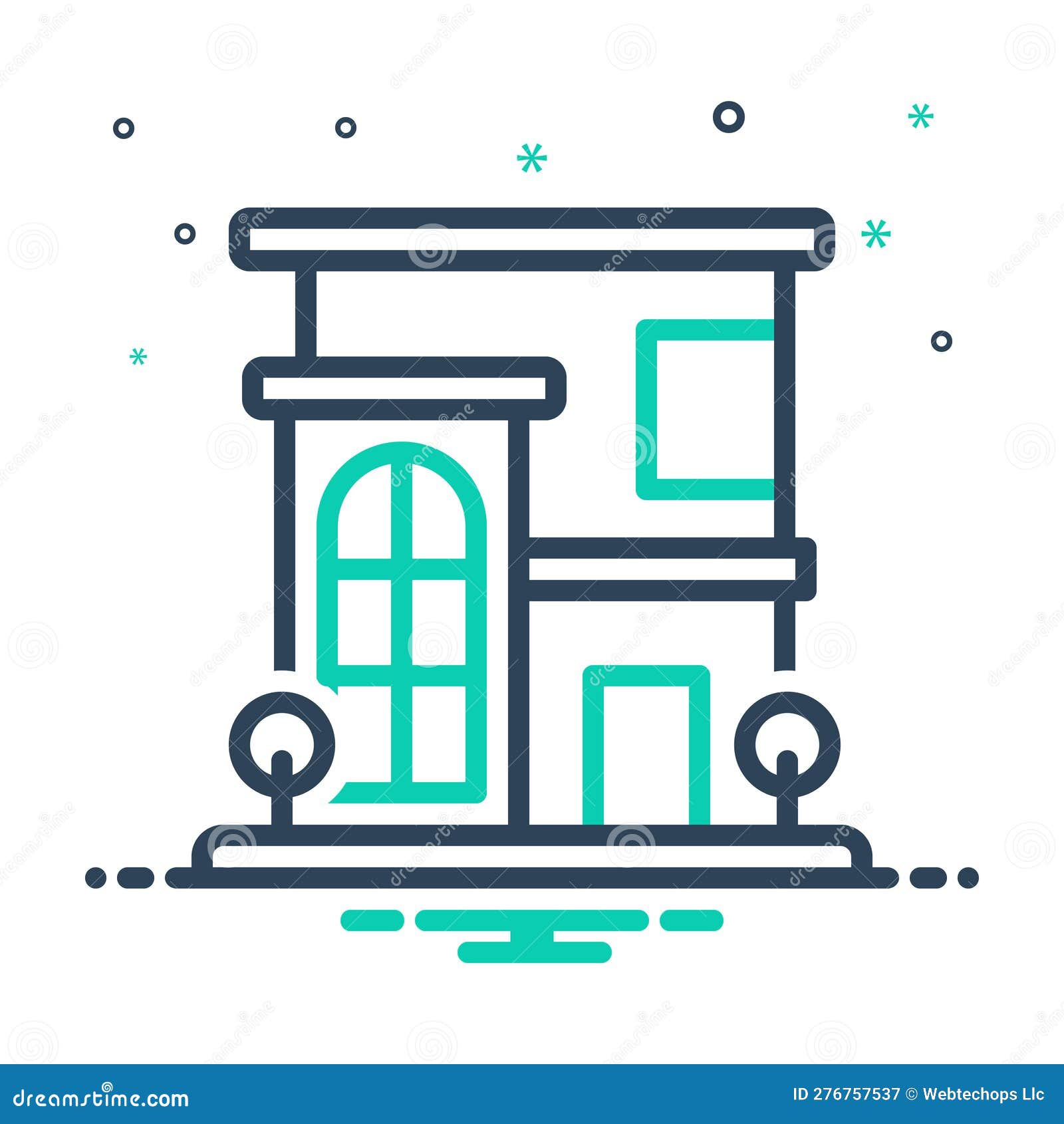 Mix Icon for House, Premises and Building Stock Vector - Illustration ...