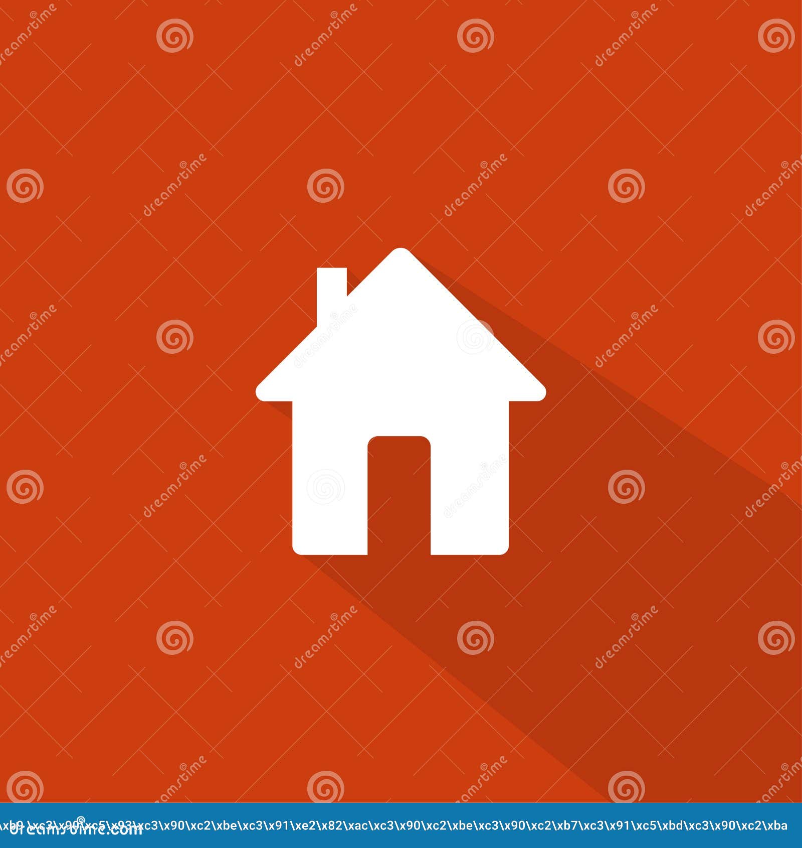 House Icon on Red Background, Vector Illustration Stock Illustration ...
