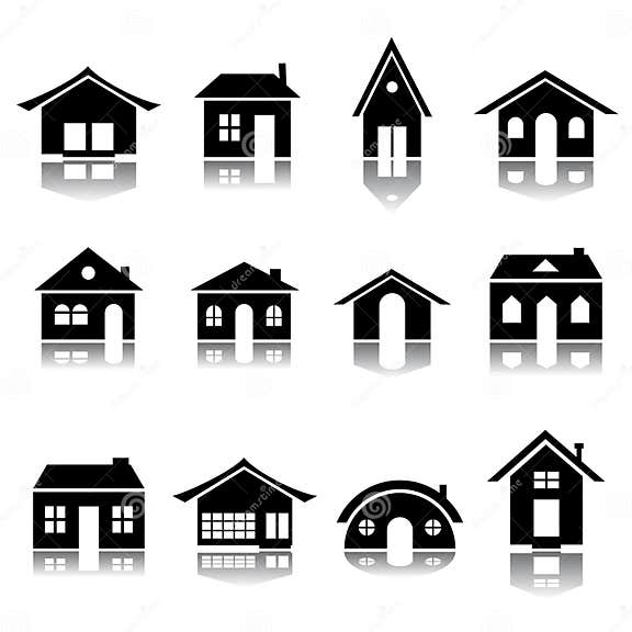 House icon set stock vector. Illustration of homepage - 6999008