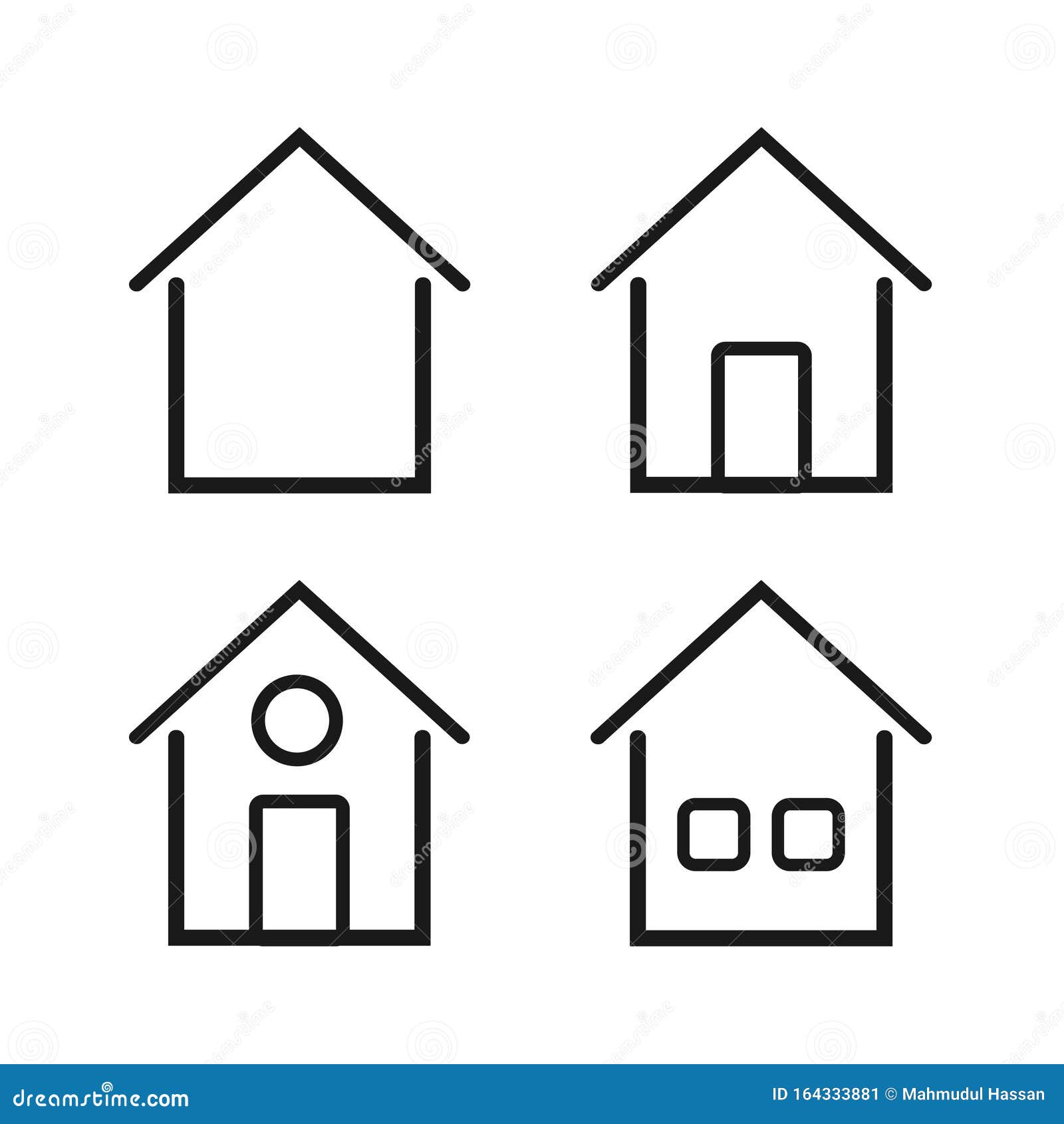 House Icon Set Vector Illustration. Flat Home Icon â€“ Vector Stock ...