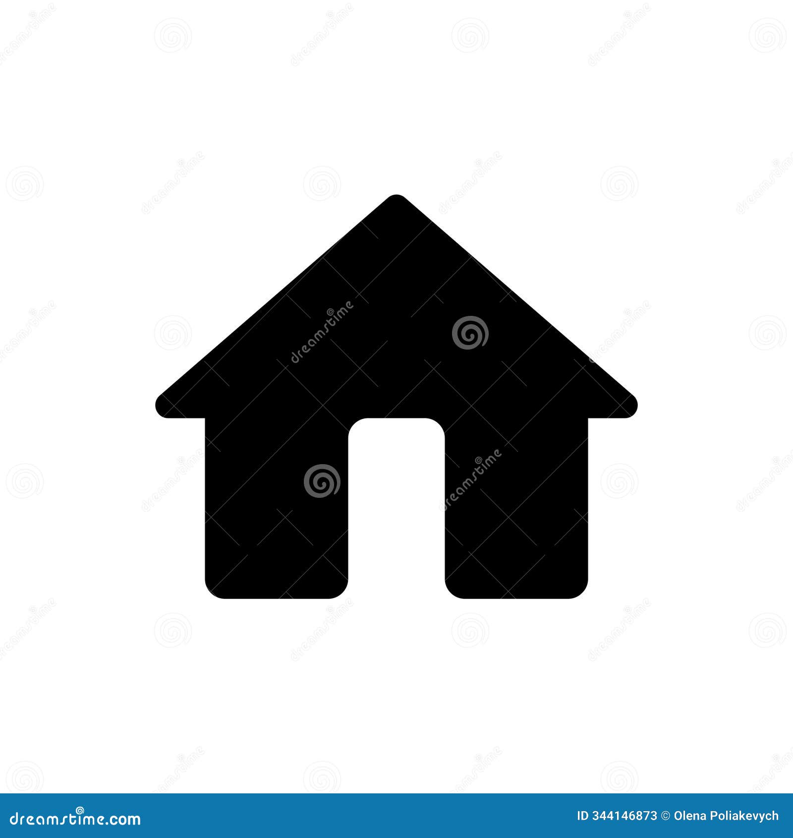House Icon. Simple Home Shape. Black Building Symbol. Vector ...