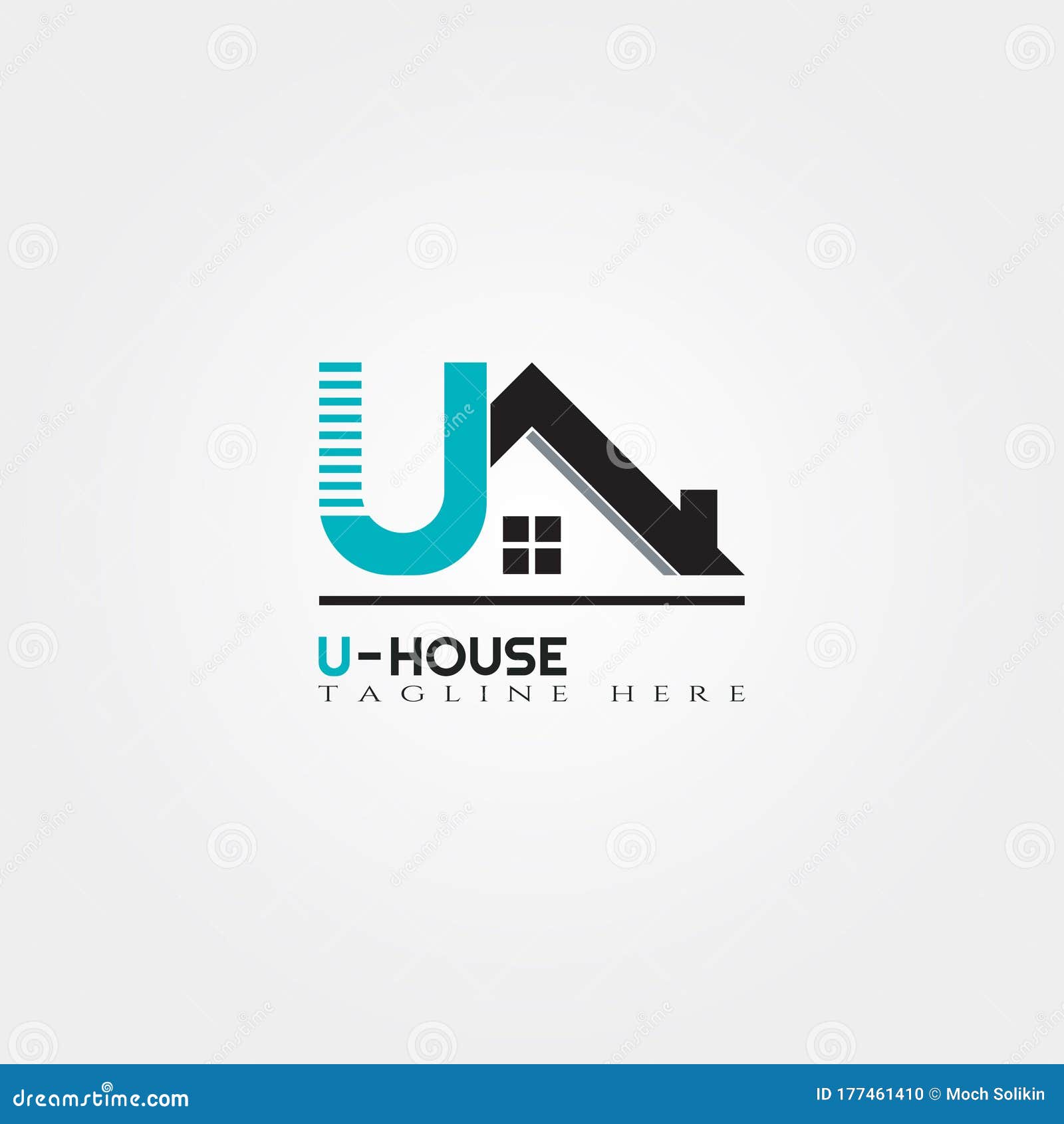 House Icon Template with U Letter, Home Creative Vector Logo Design ...