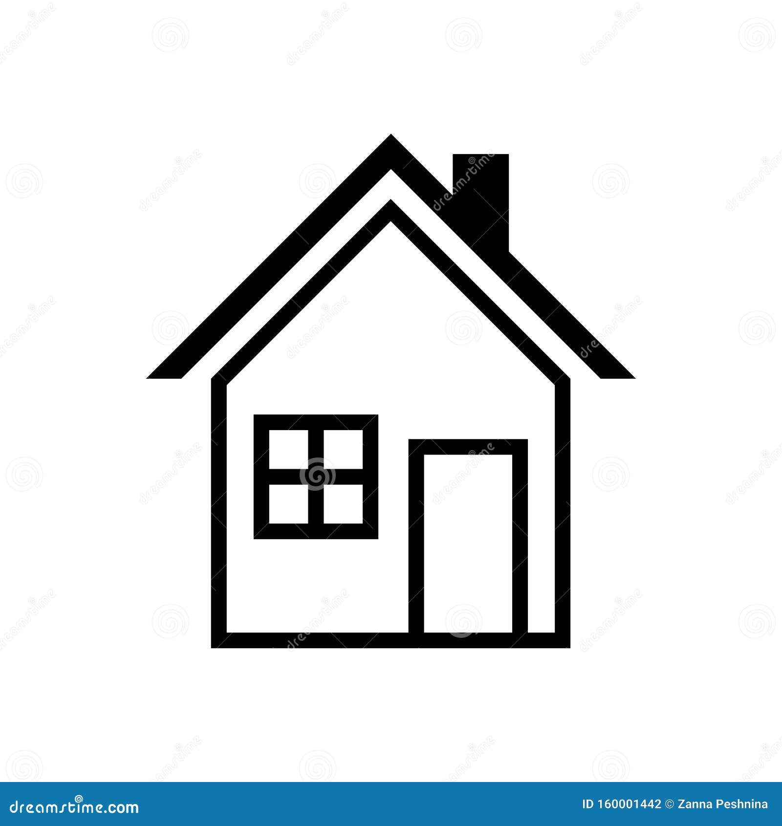 House Icon Vector Simple Flat Logo Symbol Stock Vector - Illustration ...