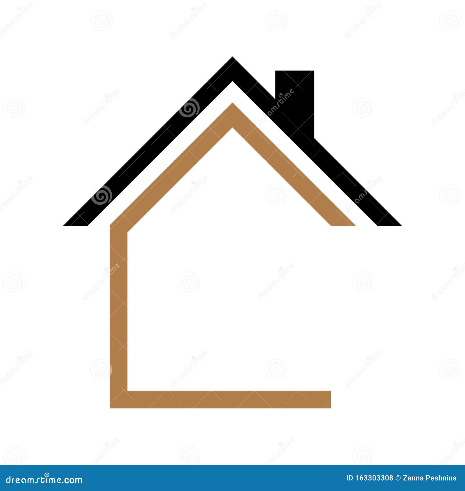 House Icon Vector Simple Flat Logo Symbol Stock Vector - Illustration ...