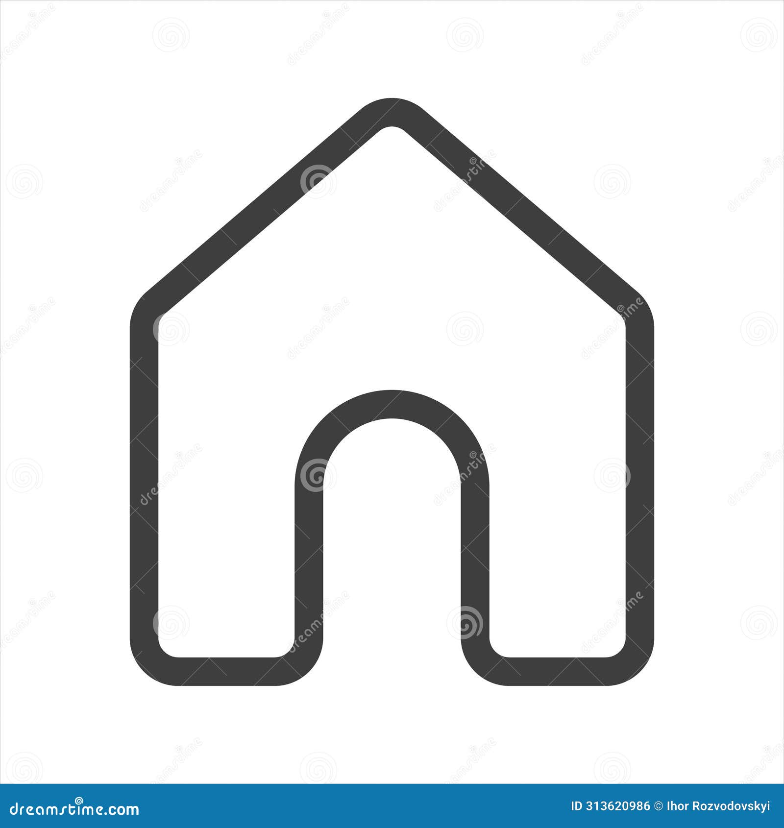 House Icon on White Isolate Stock Vector - Illustration of architecture ...