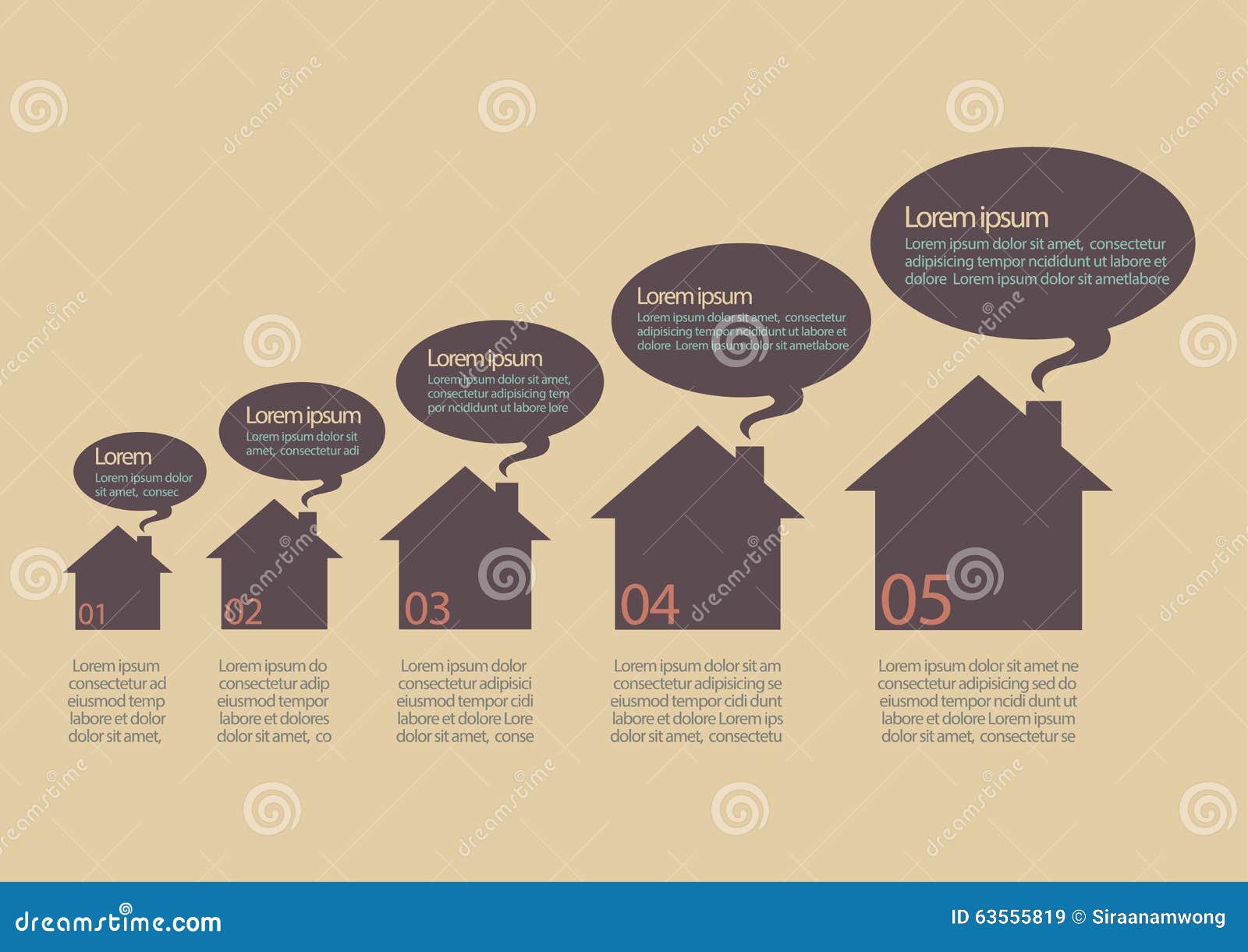 House Icons Infographic stock vector. Illustration of pattern - 63555819