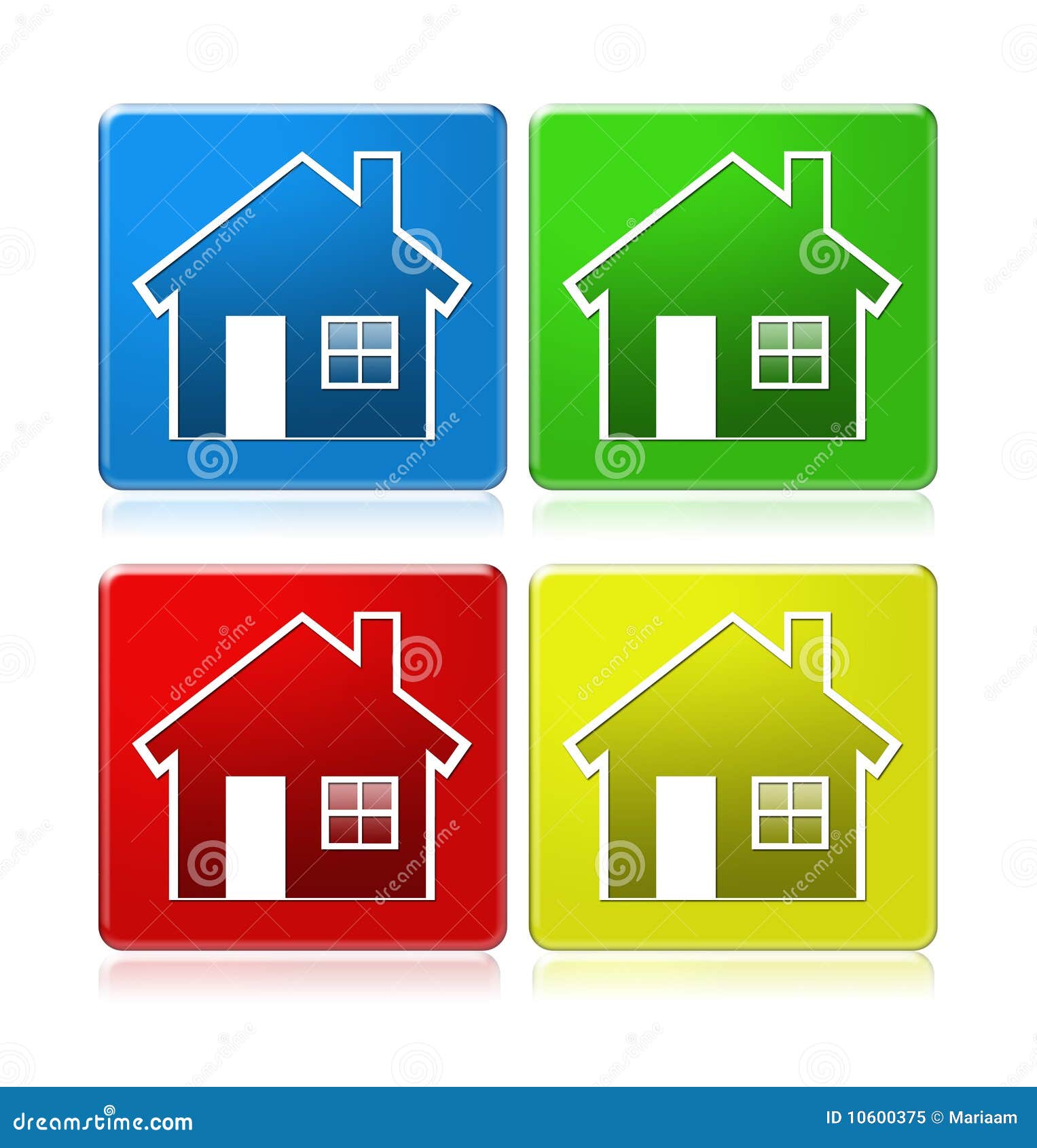 House icons on squares stock illustration. Illustration of colours ...