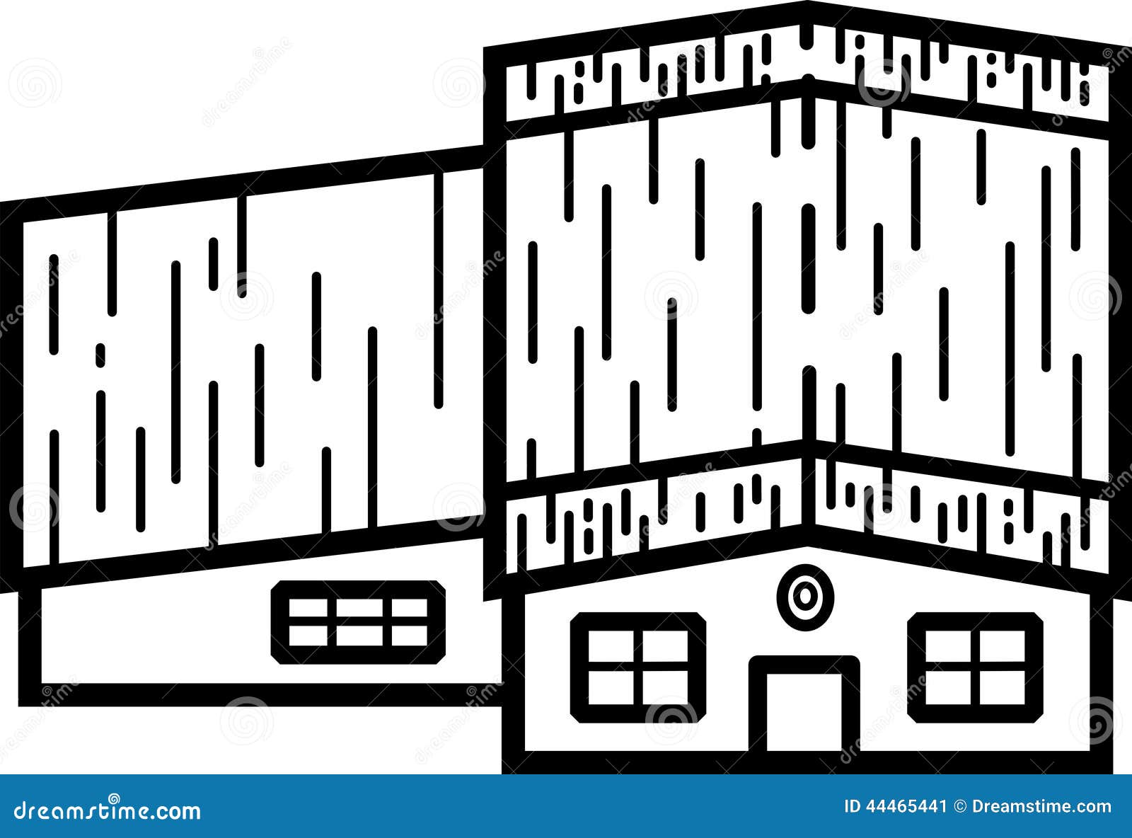 House Illustration 03 - Clean Lines Stock Illustration - Illustration ...