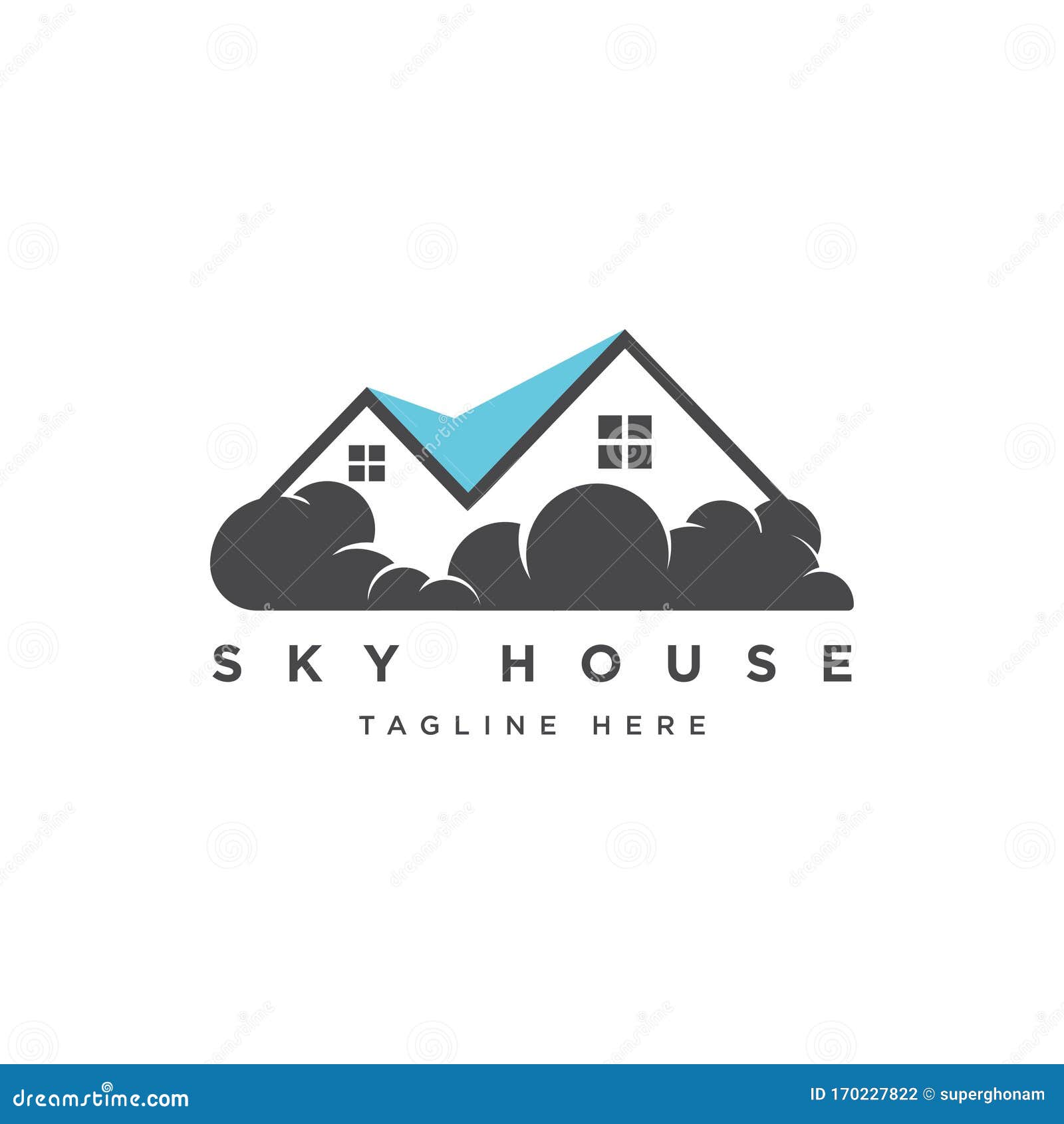 House Illustration Logo Design Vector Template Stock Vector ...