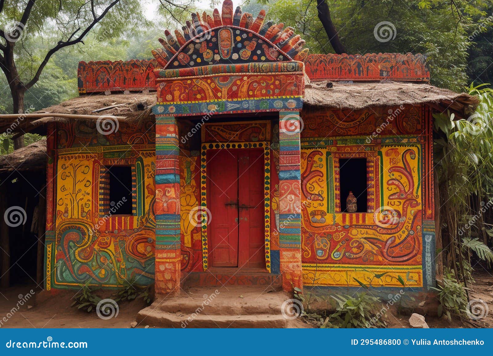 House of India. Asian Architecture Stock Illustration - Illustration of ...