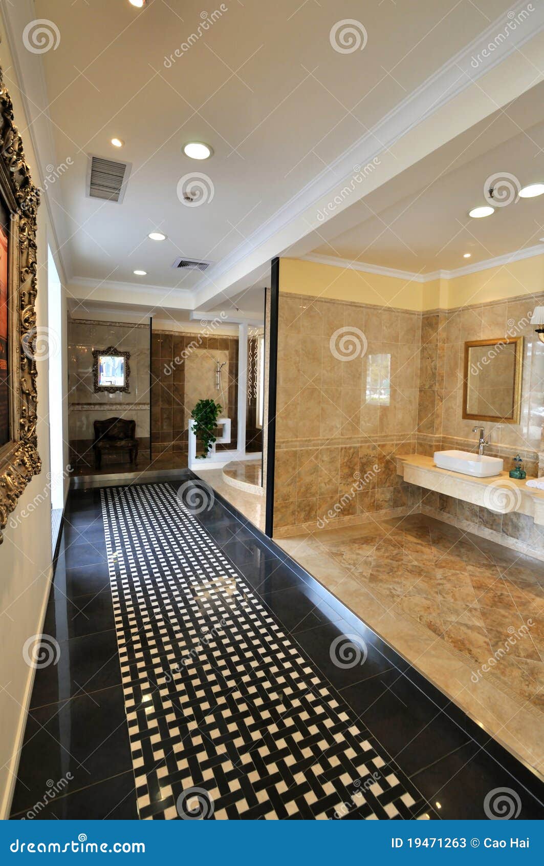 House Indoor Decoration and Setting Stock Image - Image of perspective ...