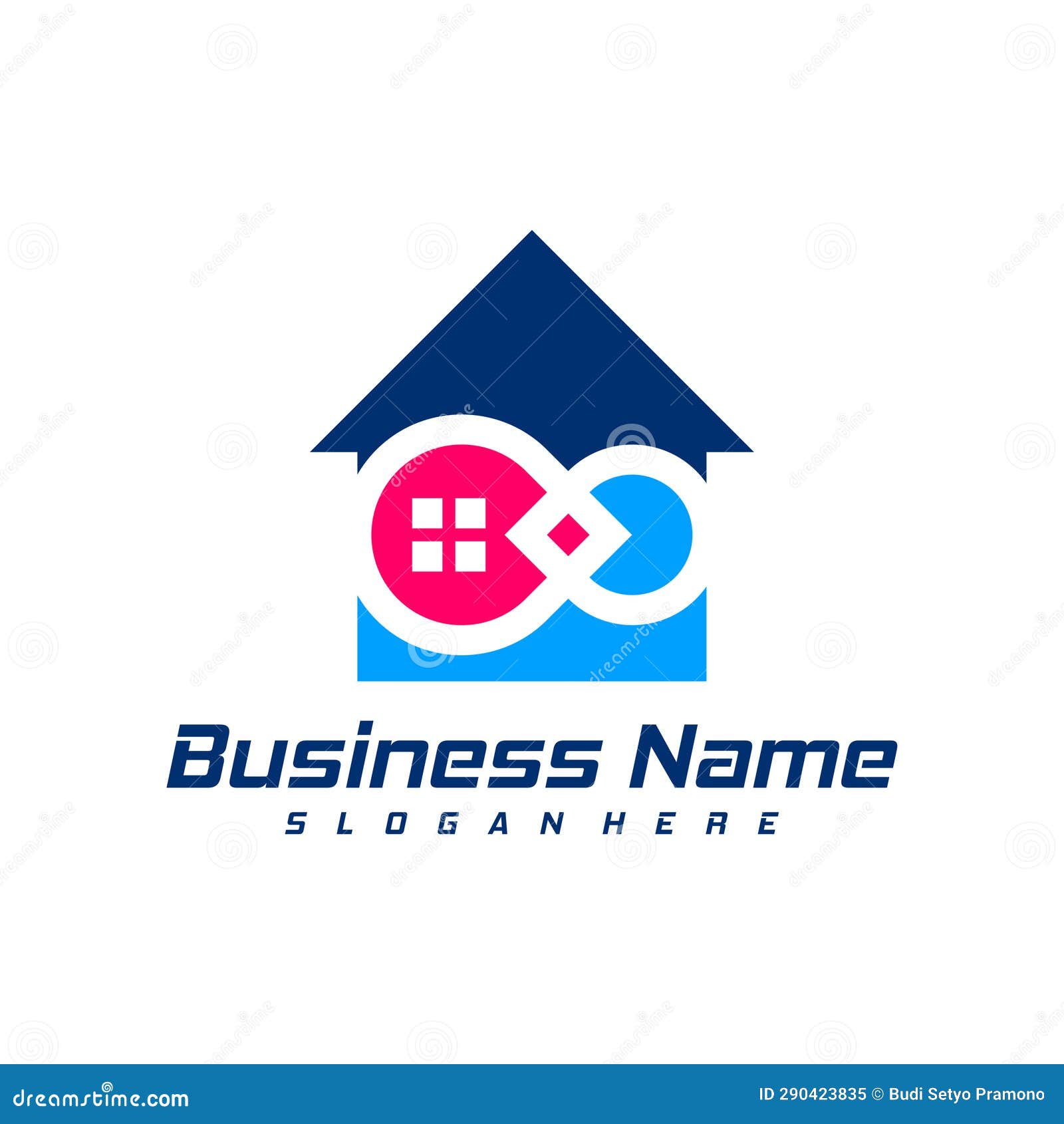 House Infinity Logo Design Vector. Nolimit House Logo Design Template Concept Stock Vector ...