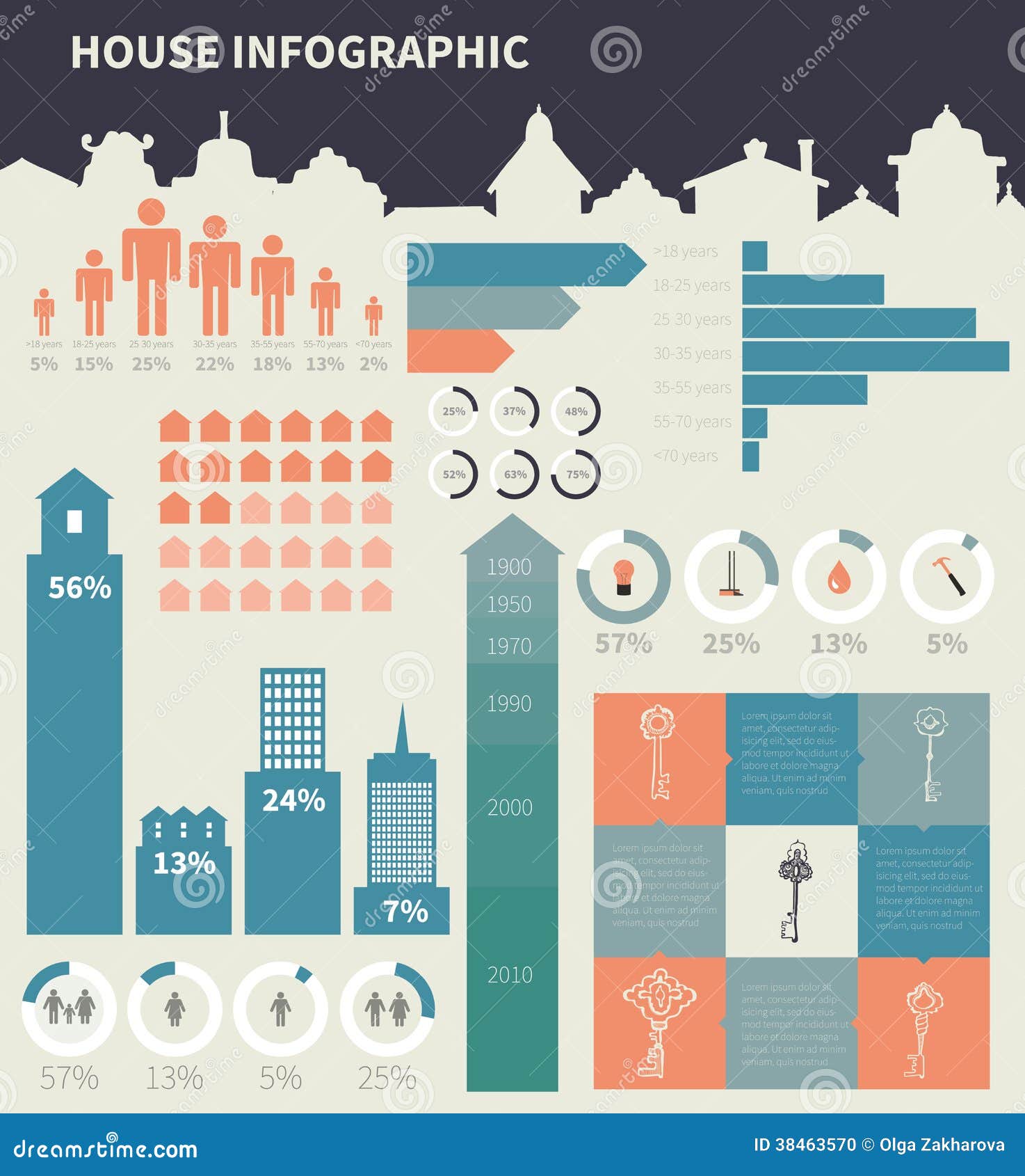 House infographic elements stock vector. Illustration of home - 38463570
