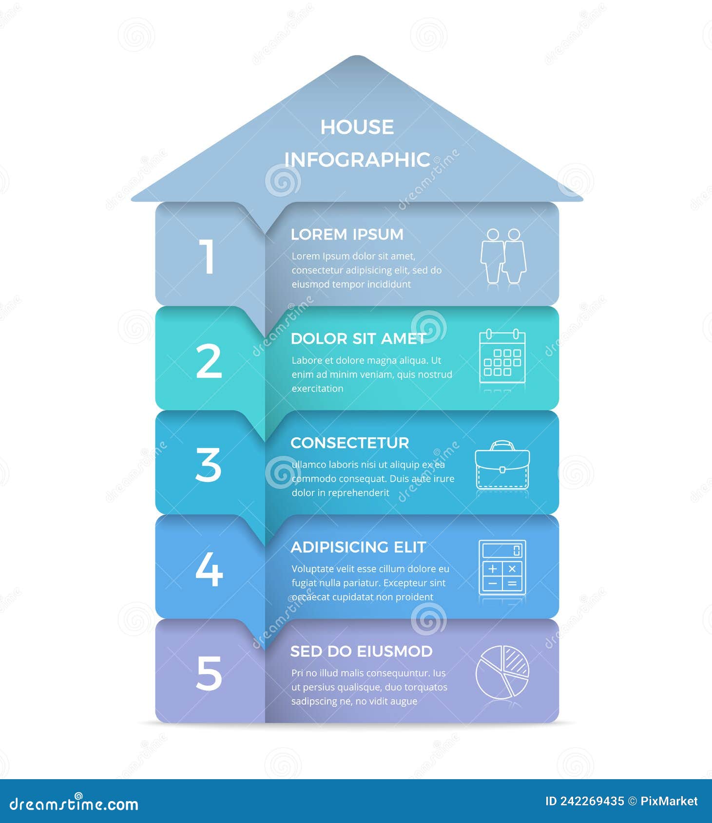House - Infographic Template Stock Vector - Illustration of icons ...