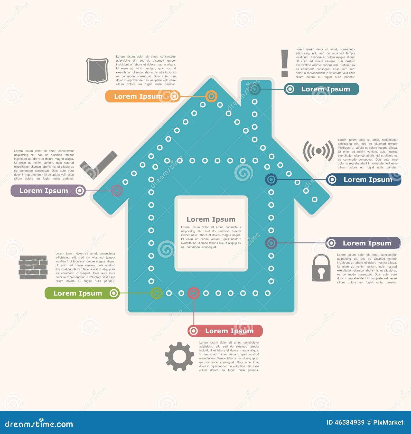 House Infographics stock vector. Illustration of graph - 46584939