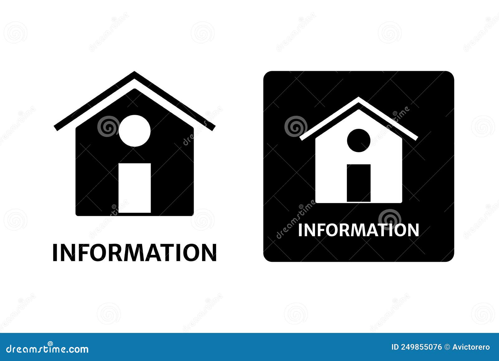 House Information Icon Symbol Stock Vector - Illustration of house ...