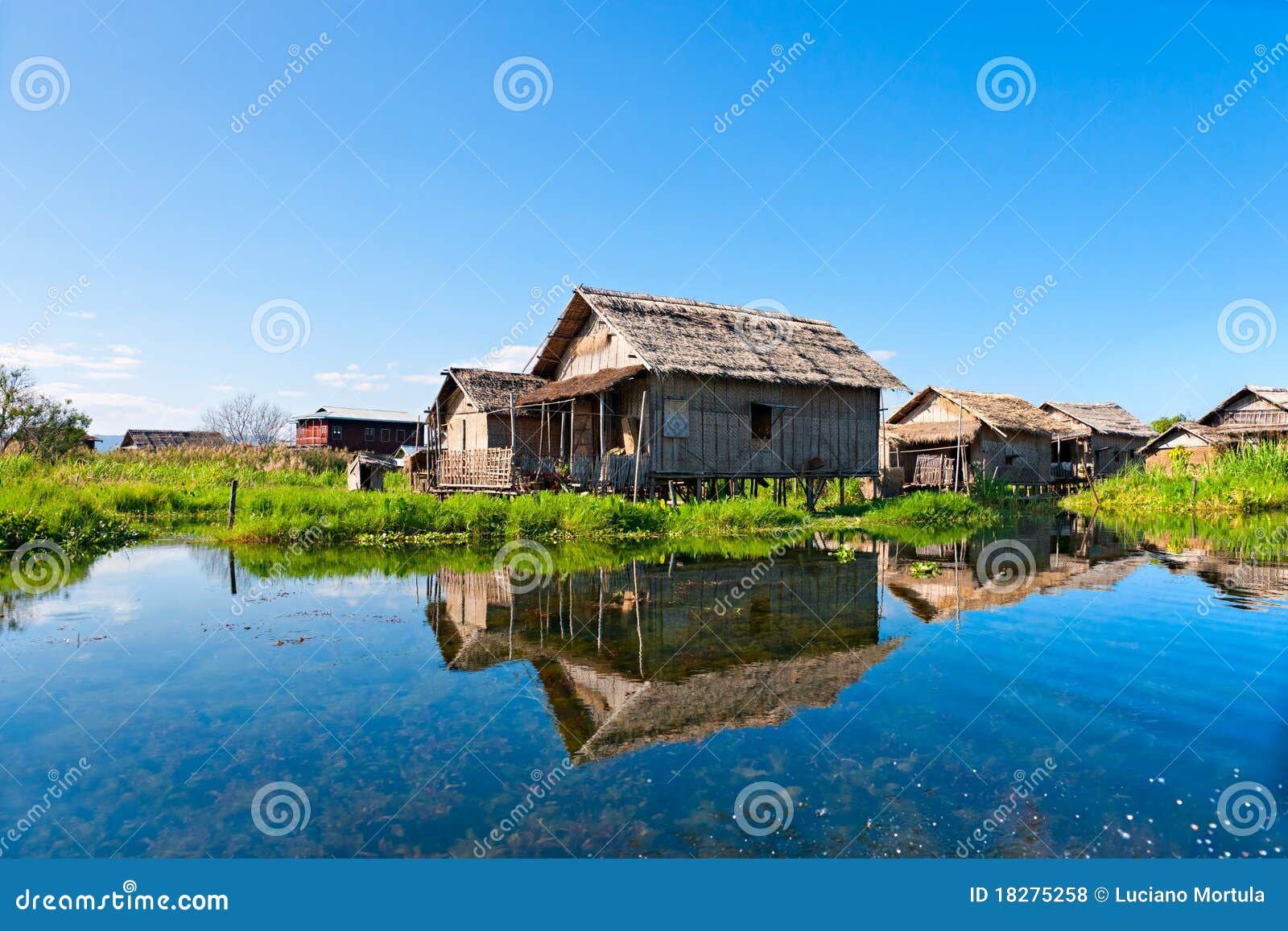 House in Inle Lake, Myanmar. Stock Photo - Image of destination ...