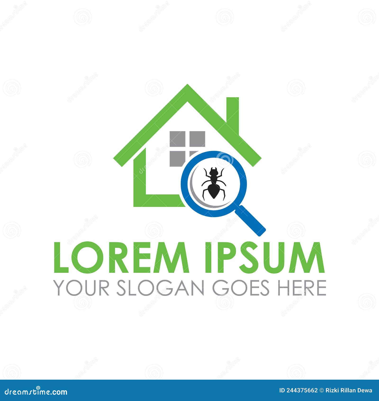 House Insect Poison Vector Logo Stock Vector - Illustration of ...