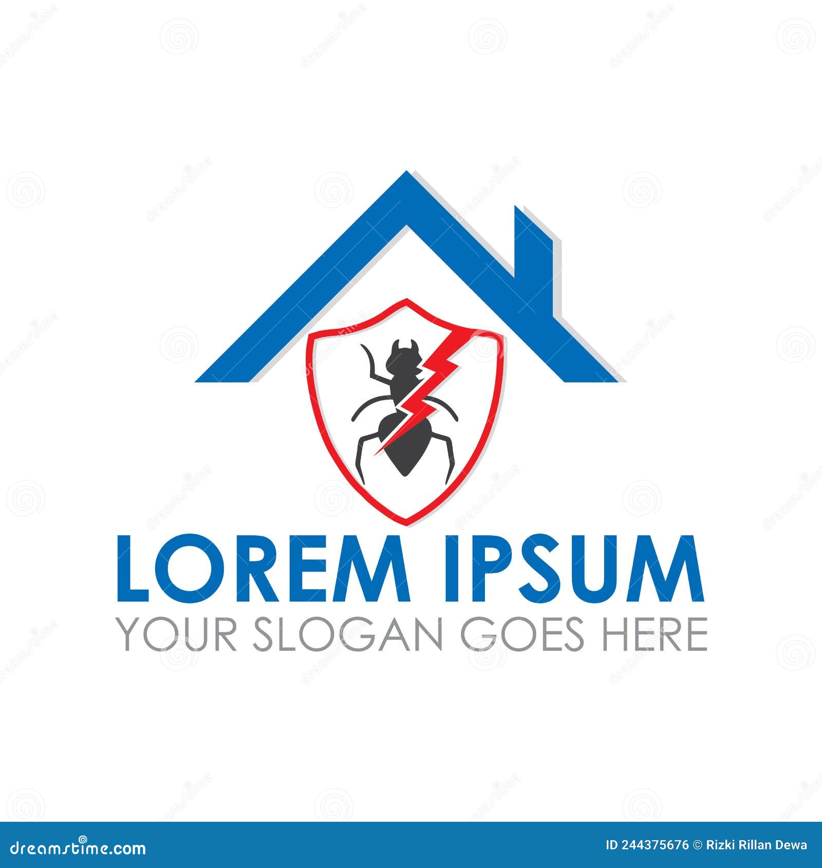 House Insect Poison Vector Logo Stock Vector - Illustration of ...