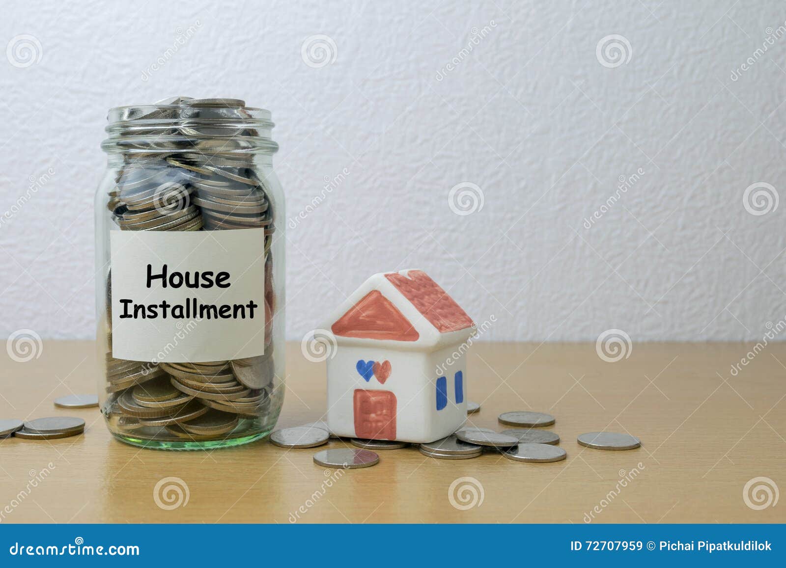 House installment stock image. Image of coin, cash, fund - 72707959