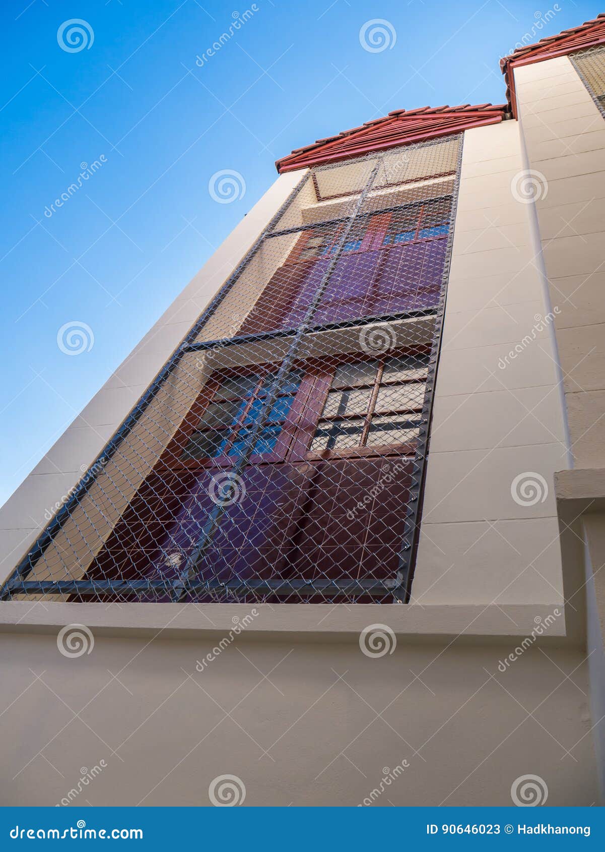 The House Installs a Metal Mesh To Protect Th Stock Image - Image of ...