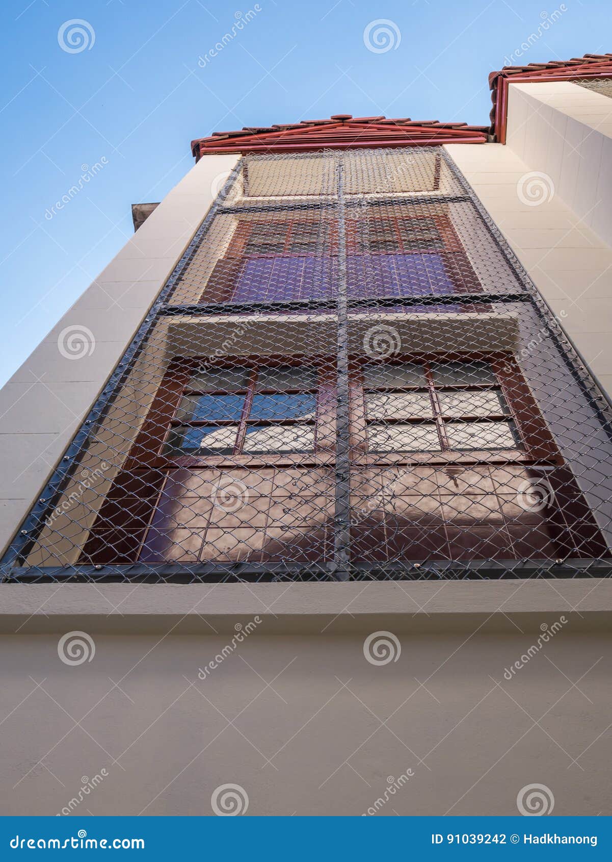 The House Installs a Metal Mesh To Protect Th Stock Photo - Image of ...