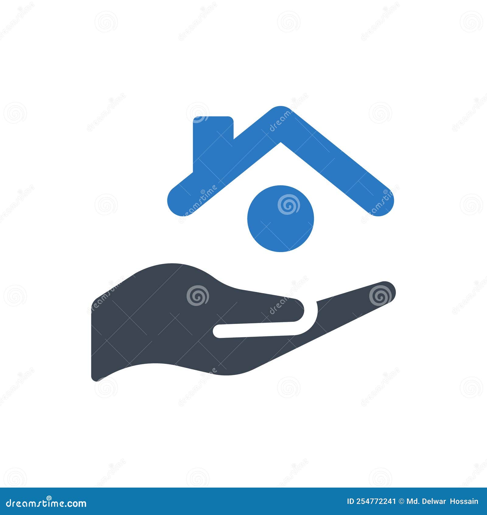 House insurance icon stock vector. Illustration of hand - 254772241